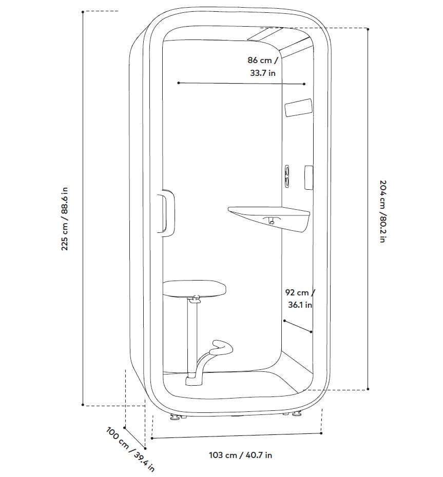 FRAMERY ONE COMPACT™ Acoustic office pod By Framery