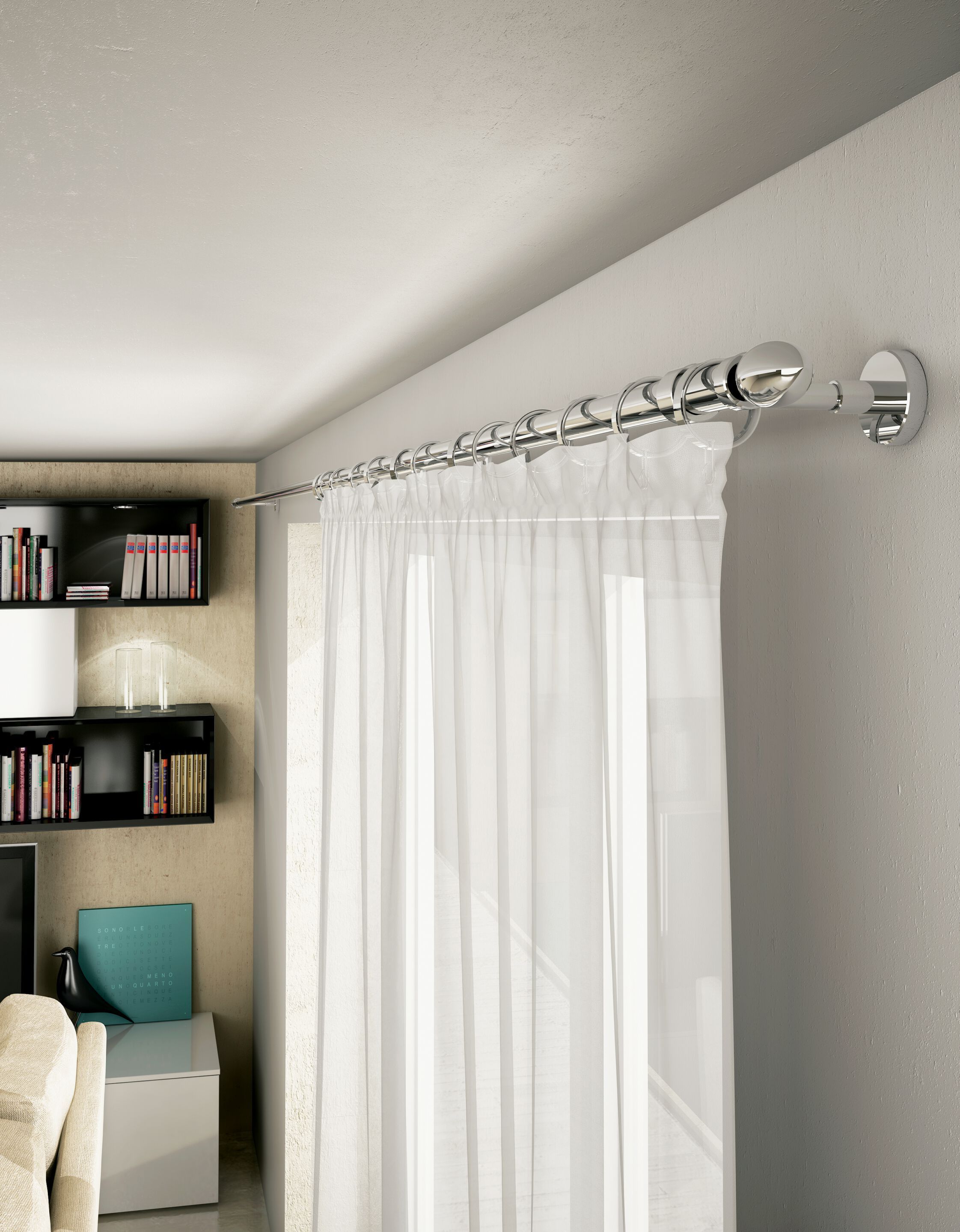 SAHRA Stainless steel curtain rod By Frandoli
