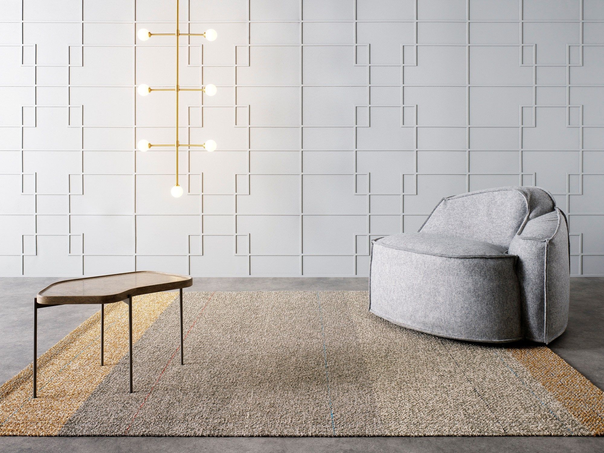 Rectangular striped rug GABRIELLE By Kasthall design Maja Johansson