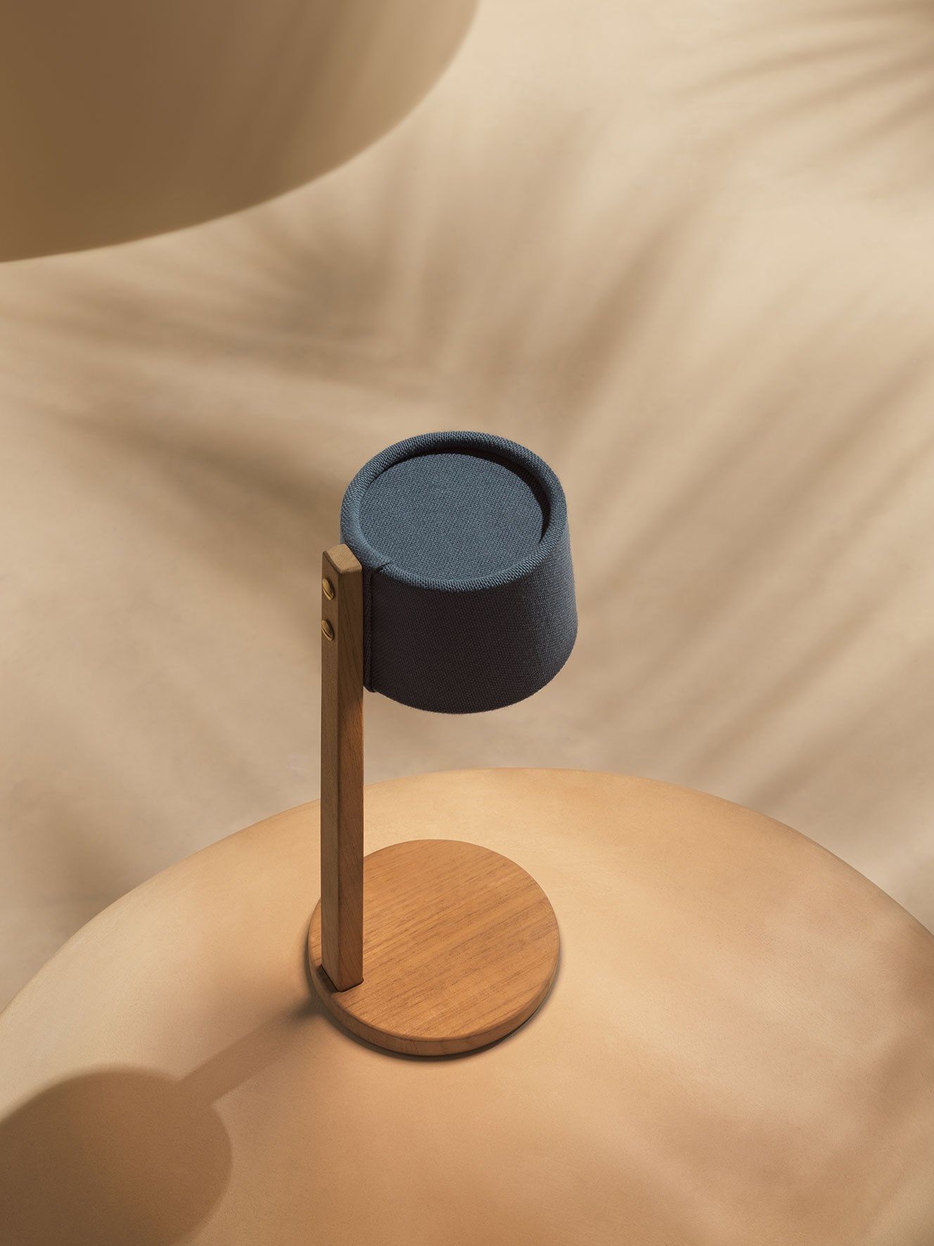 GAIA Teak Outdoor table lamp cordless By Ethimo | design Marc Sadler