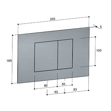 GAL GLA320 Flush plate By Hotbath