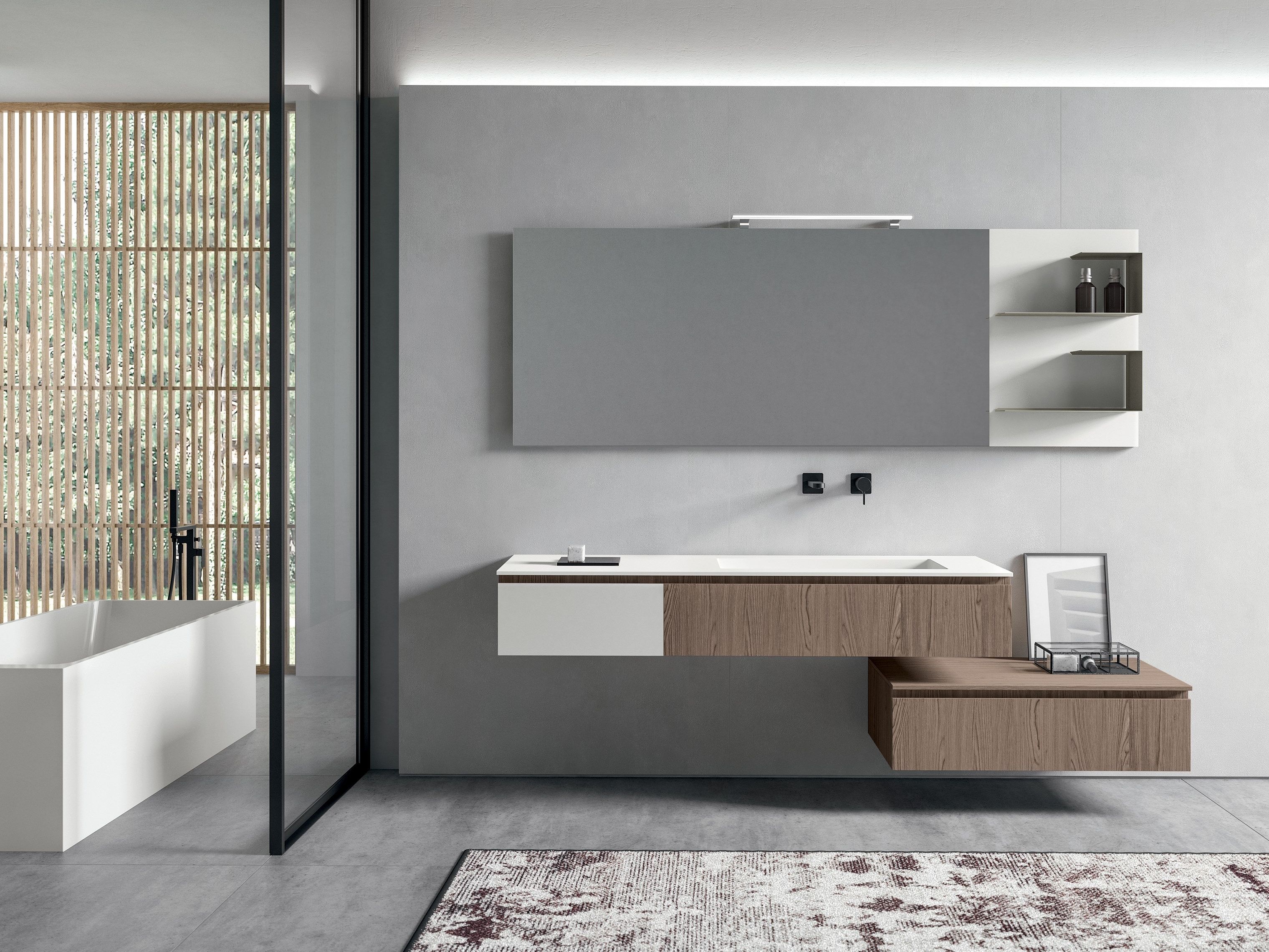 Wooden bathroom cabinet / vanity unit GALAXY 01 By BMT design Gianni ...