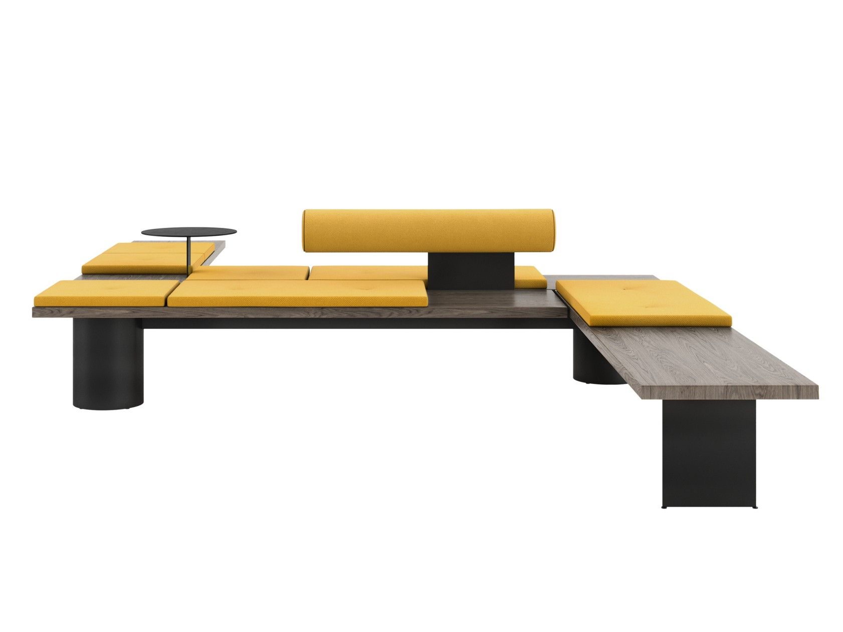 Modular bench with back GALLERIA By Tacchini design PearsonLloyd