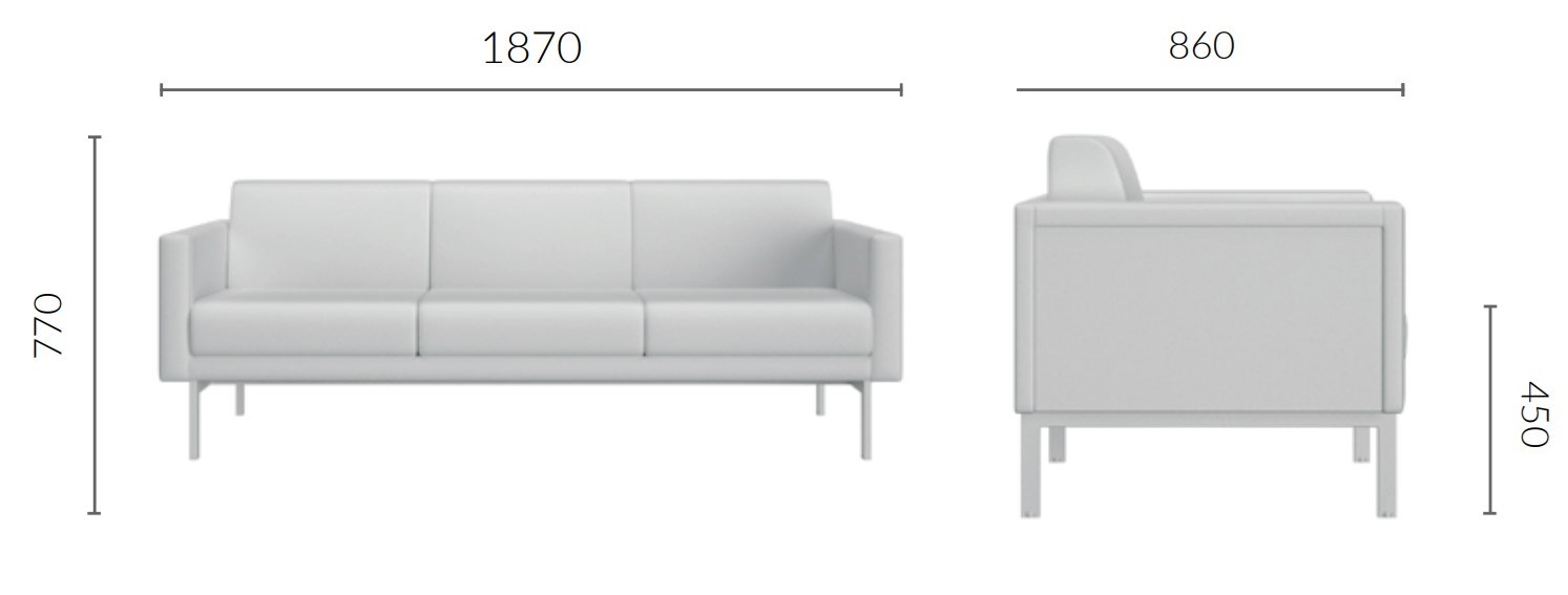 GALLERY 3 seater leather sofa By Ofifran | design Dorigo Design