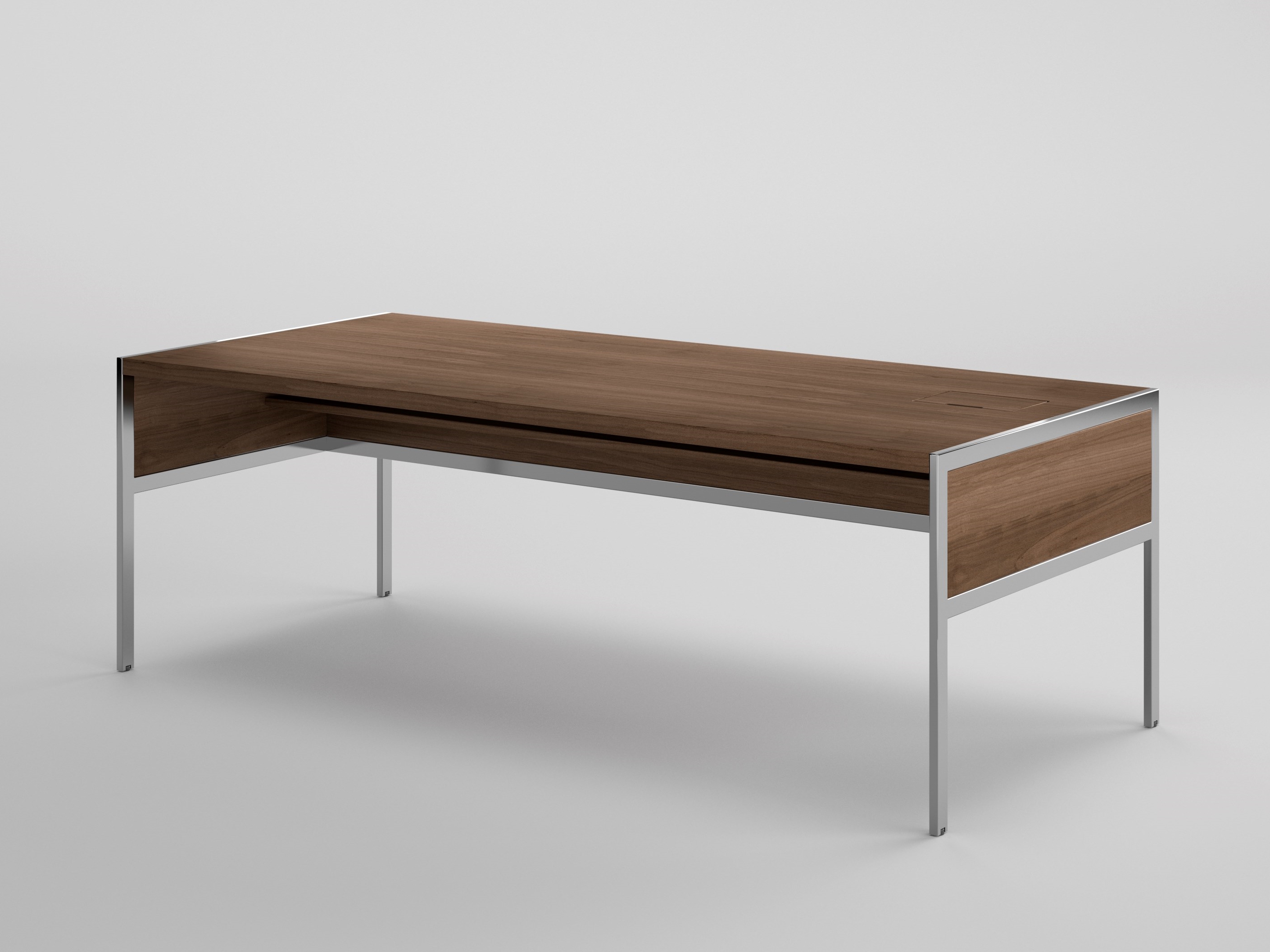 GALLERY Rectangular wood veneer office desk By Ofifran | design Dorigo ...