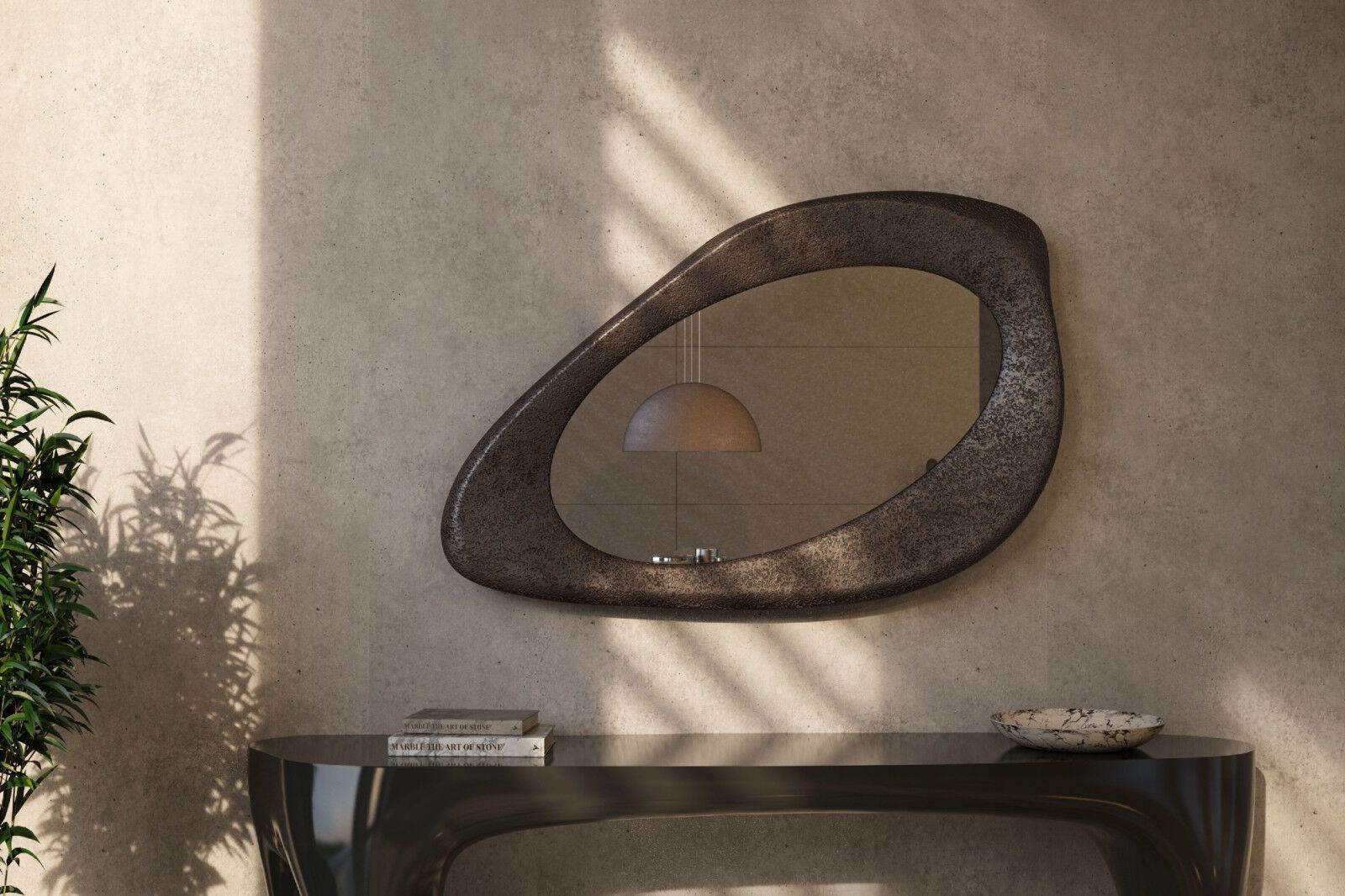 VISAGE Wall-mounted fiberglass mirror By GANSK