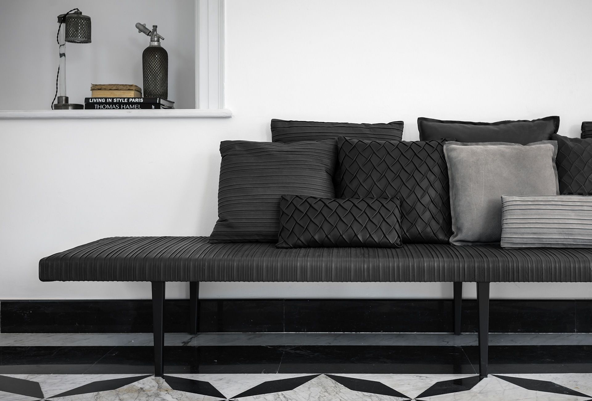 Upholstered leather bench GARÇON SPECIAL EDITION BELLE DE JOUR By ...