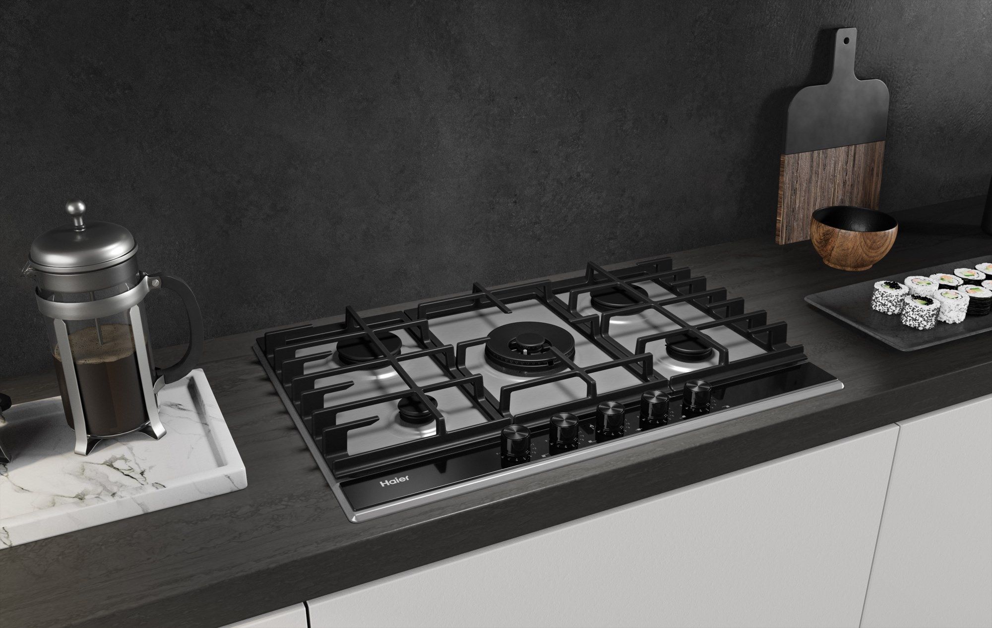 Gas built-in stainless steel and cast iron hob GAS ON METAL Series 4 ...