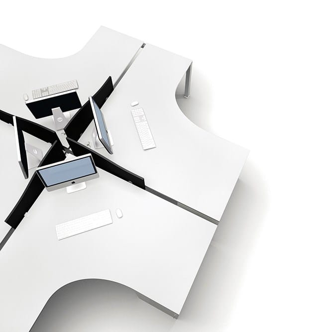 GATE | L-shaped office desk By Bralco