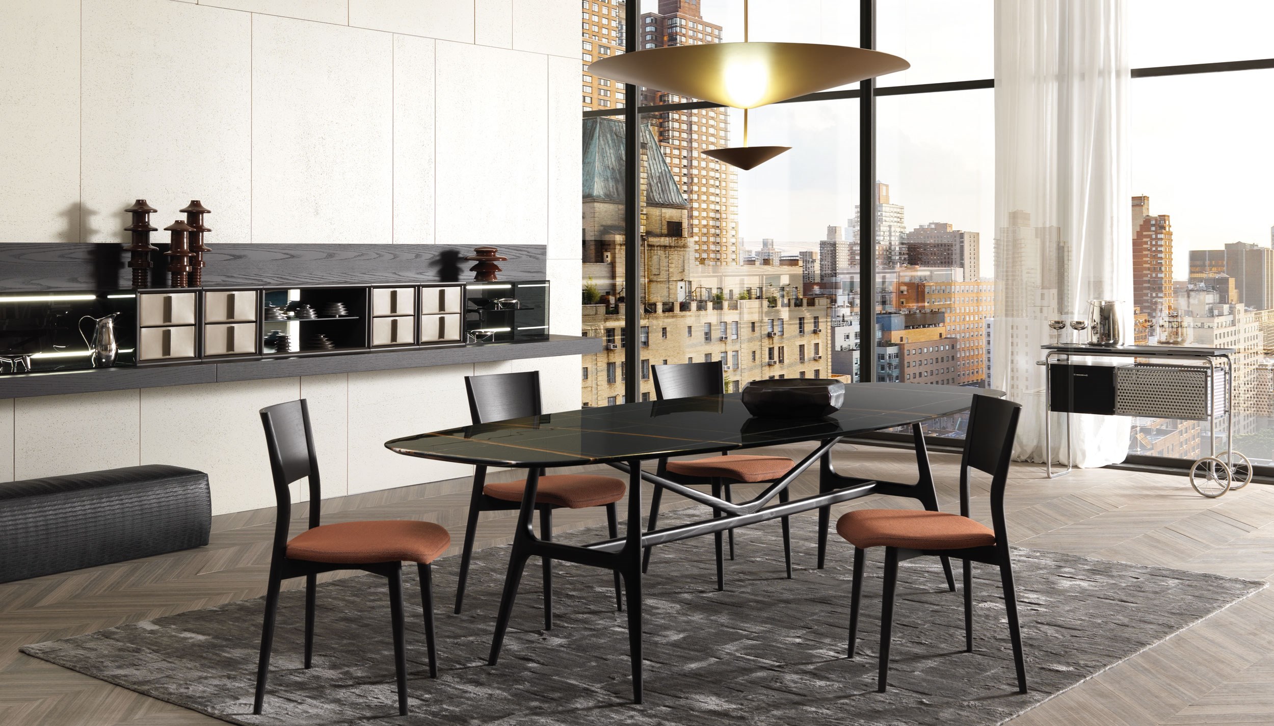 GAUDÌ Rectangular marble table By MisuraEmme | design Ferruccio Laviani