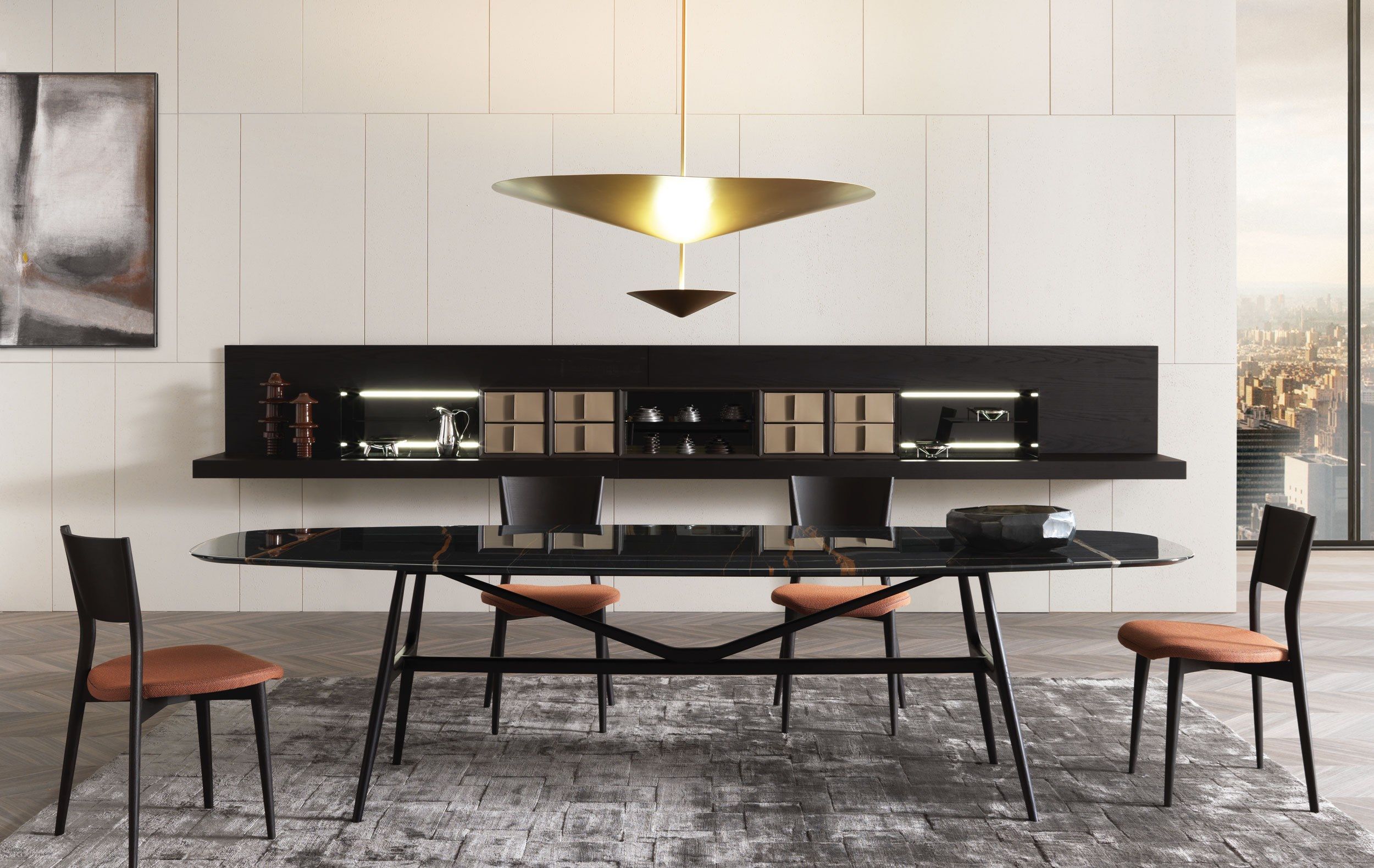 GAUDÌ Rectangular marble table By MisuraEmme | design Ferruccio Laviani