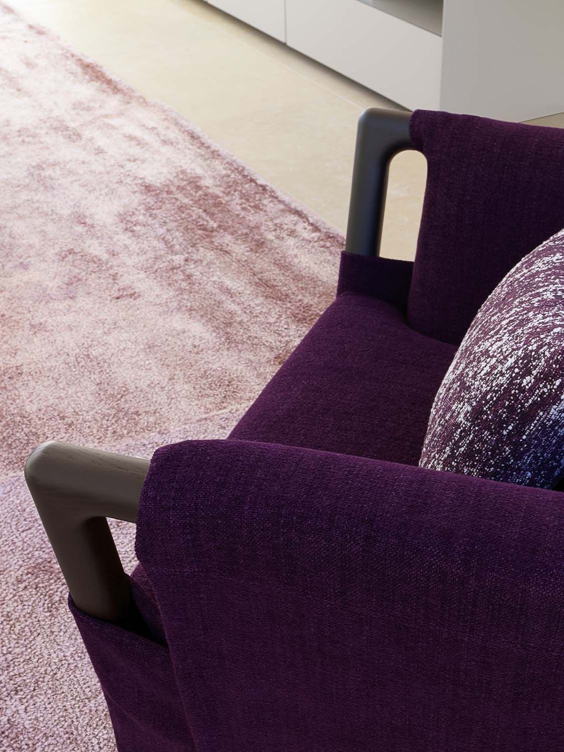 GAUDÍ Fabric armchair with removable cover By Flou