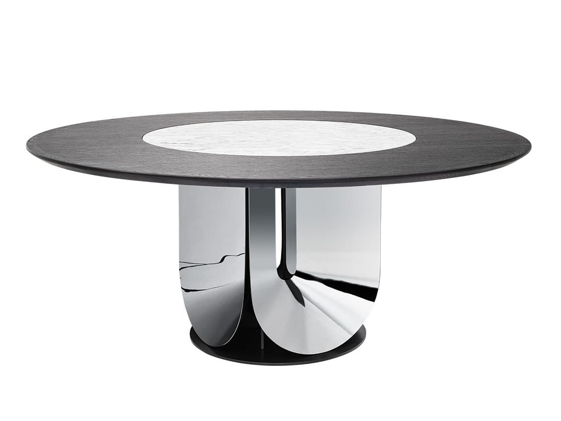Round steel dining table GAUDI By HC28 Cosmo design Archirivolto