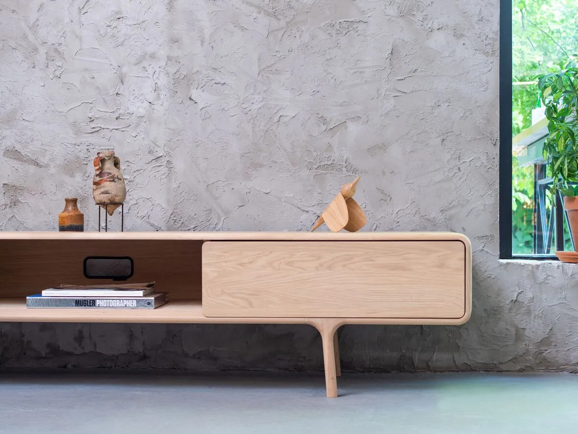 FAWN Low oak TV cabinet with drawers By GAZZDA | design Salih Teskeredzic