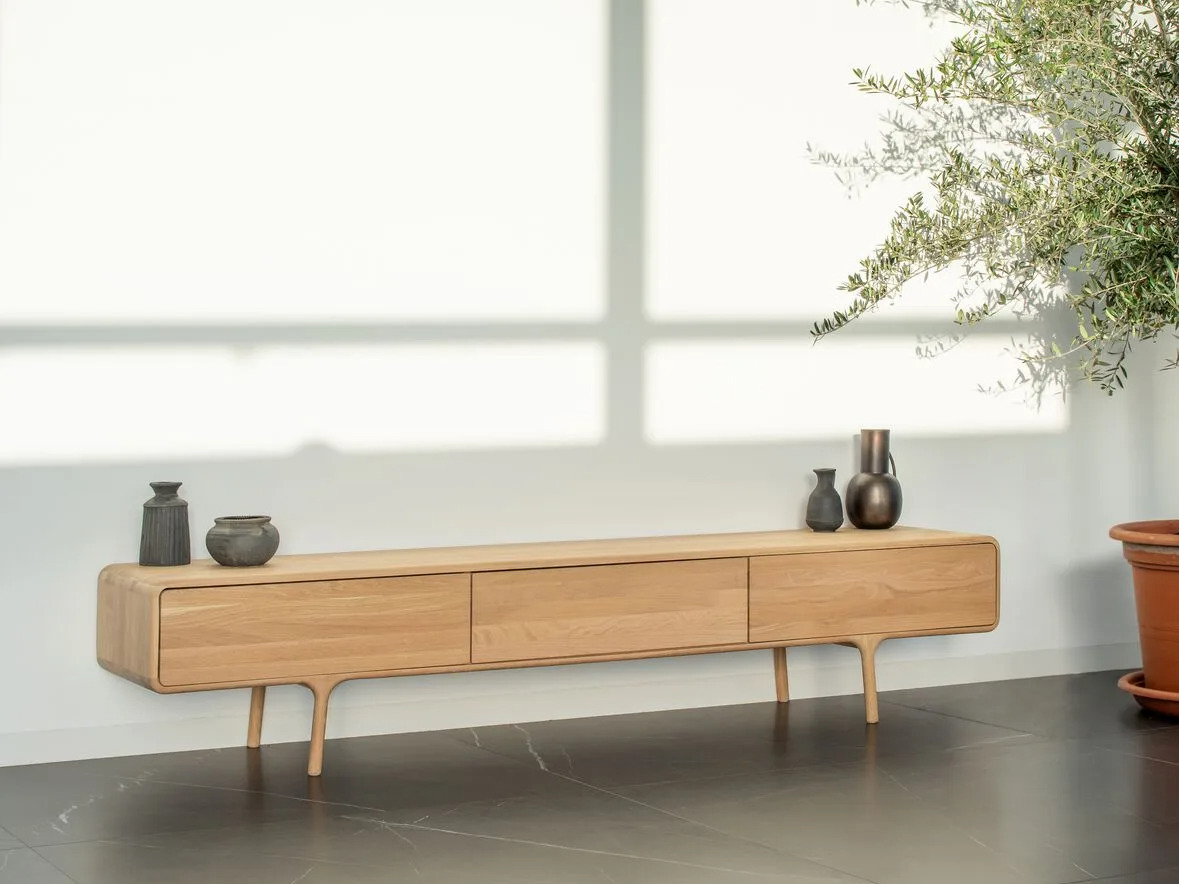 FAWN Low oak TV cabinet with drawers By GAZZDA | design Salih Teskeredzic