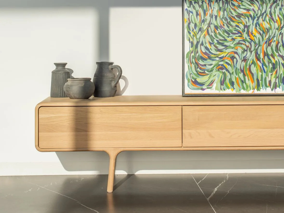 FAWN Low oak TV cabinet with drawers By GAZZDA | design Salih Teskeredzic