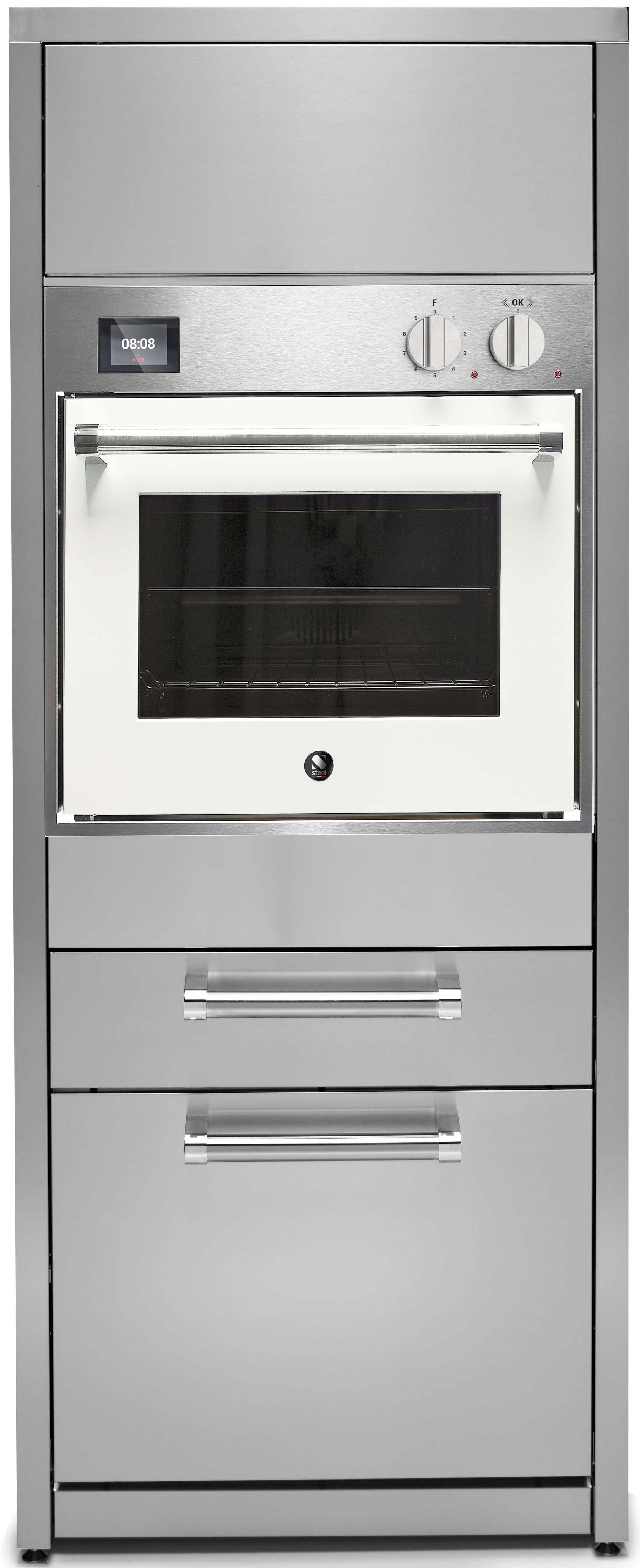 GENESI Stainless steel kitchen unit for oven By Steel