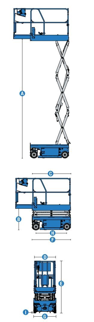 GENIE GS 1432M E-DRIVE Overhead platform By CTE