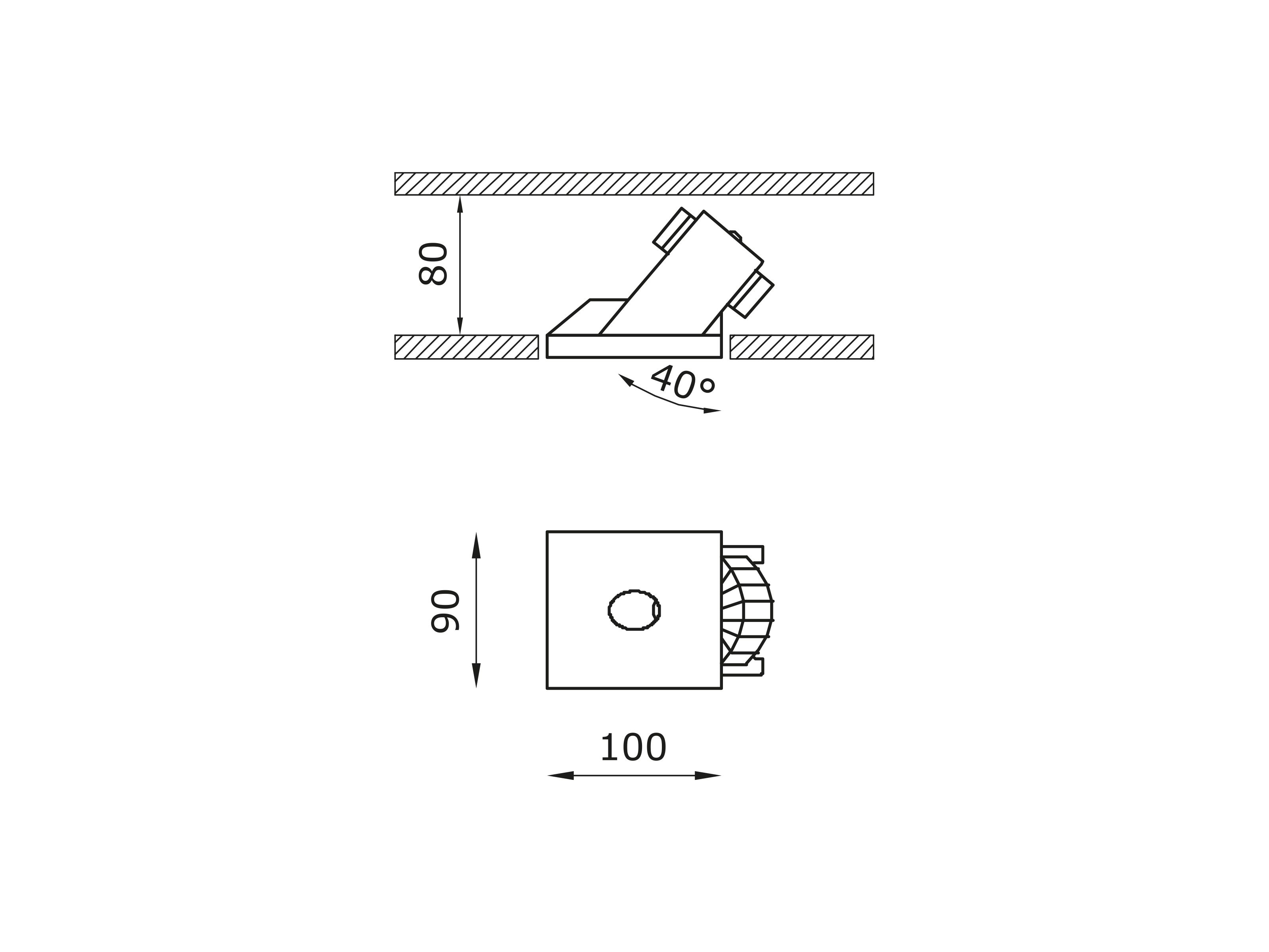 GENIUS BASIC SLOPE Recessed LED round Coral® spotlight By Buzzi & Buzzi