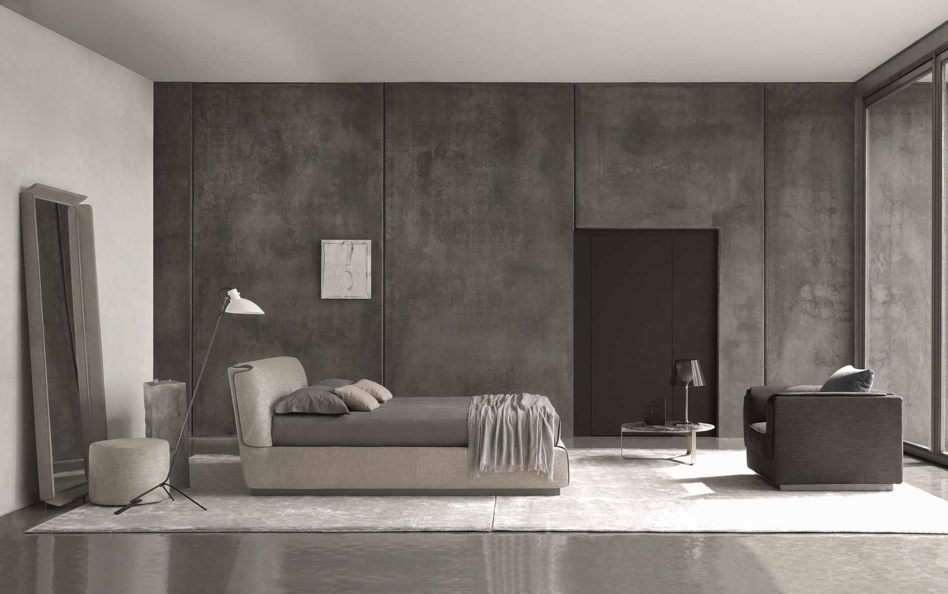 GENTLEMAN Double bed By Flou | design Carlo Colombo