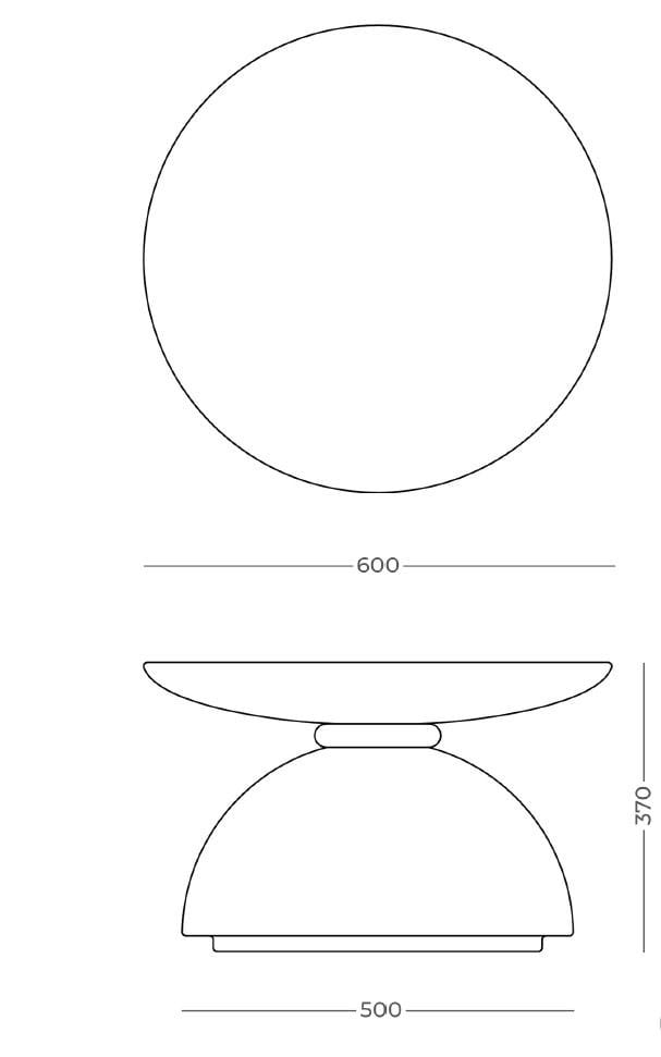 GEO Round lecce stone garden side table By PIMAR