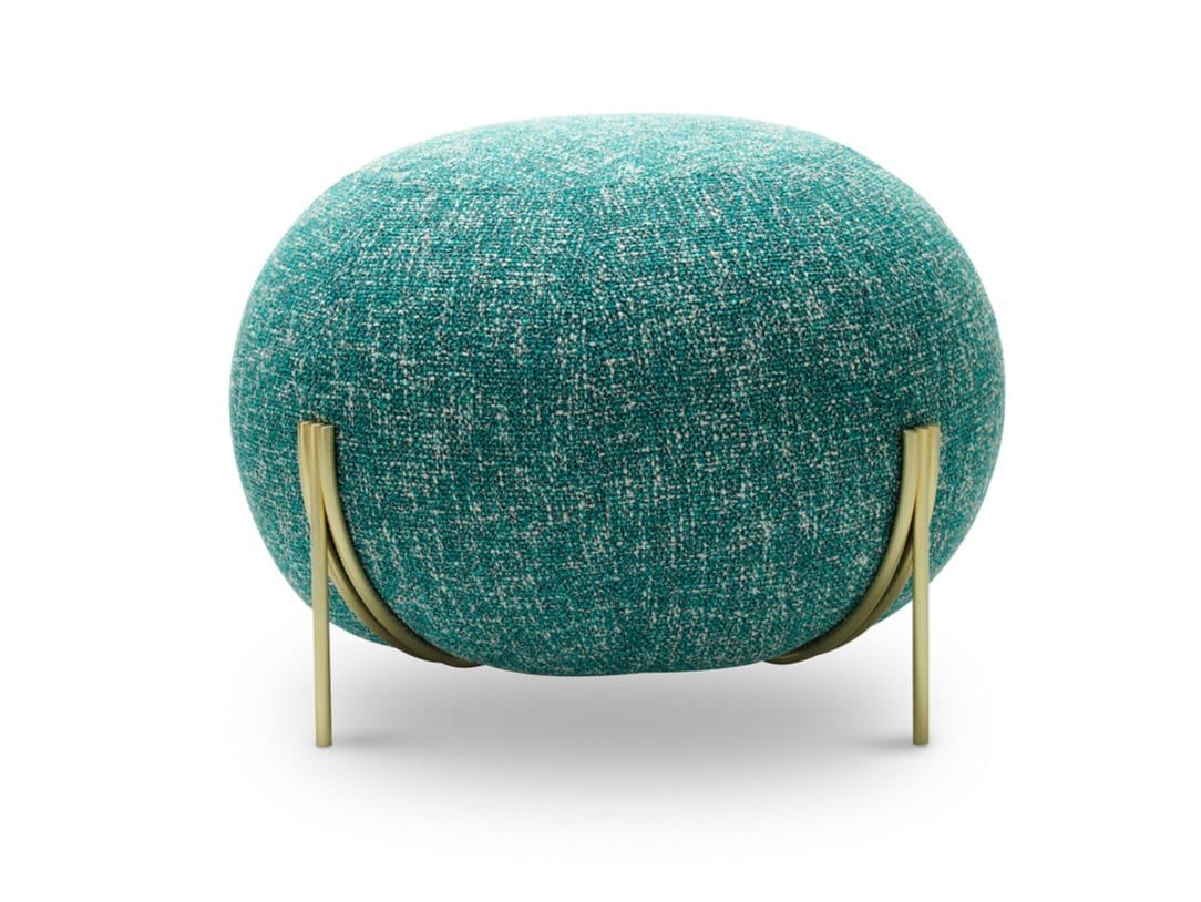 GEO With removable lining round fabric pouf By Saba Italia | design ...