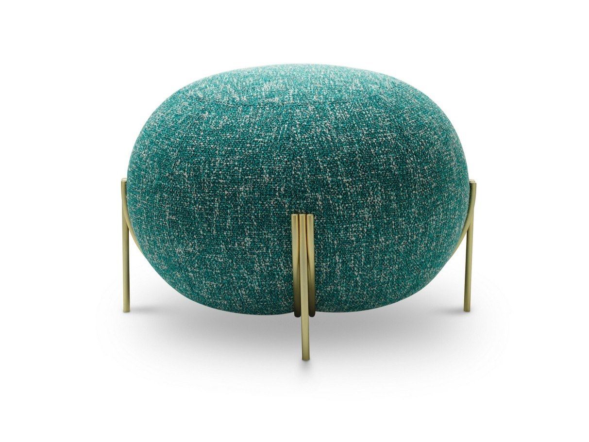 GEO With removable lining round fabric pouf By Saba Italia | design ...
