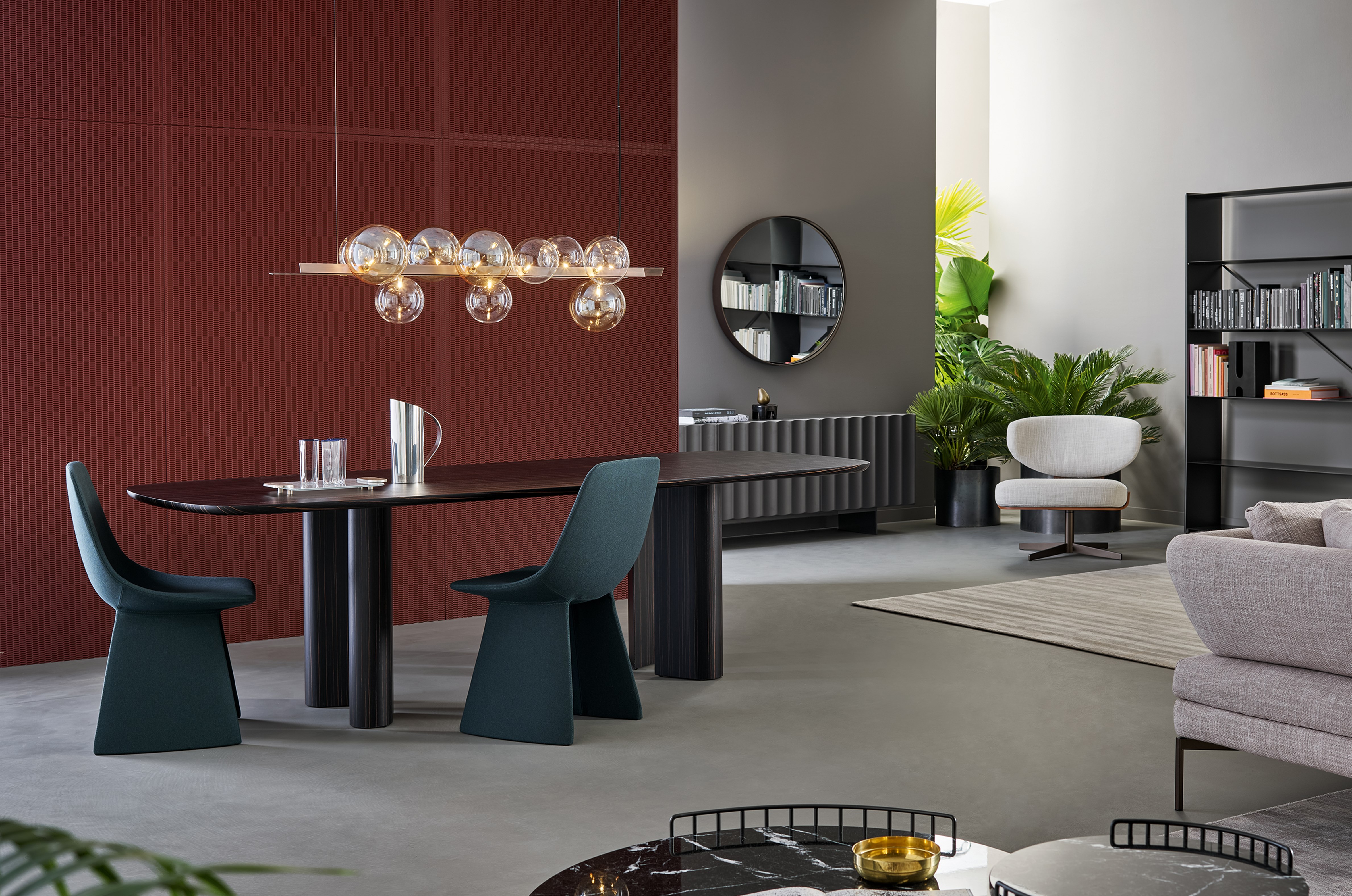 GEOMETRIC TABLE WOOD Barrel-shaped table By Bonaldo | design Alain Gilles