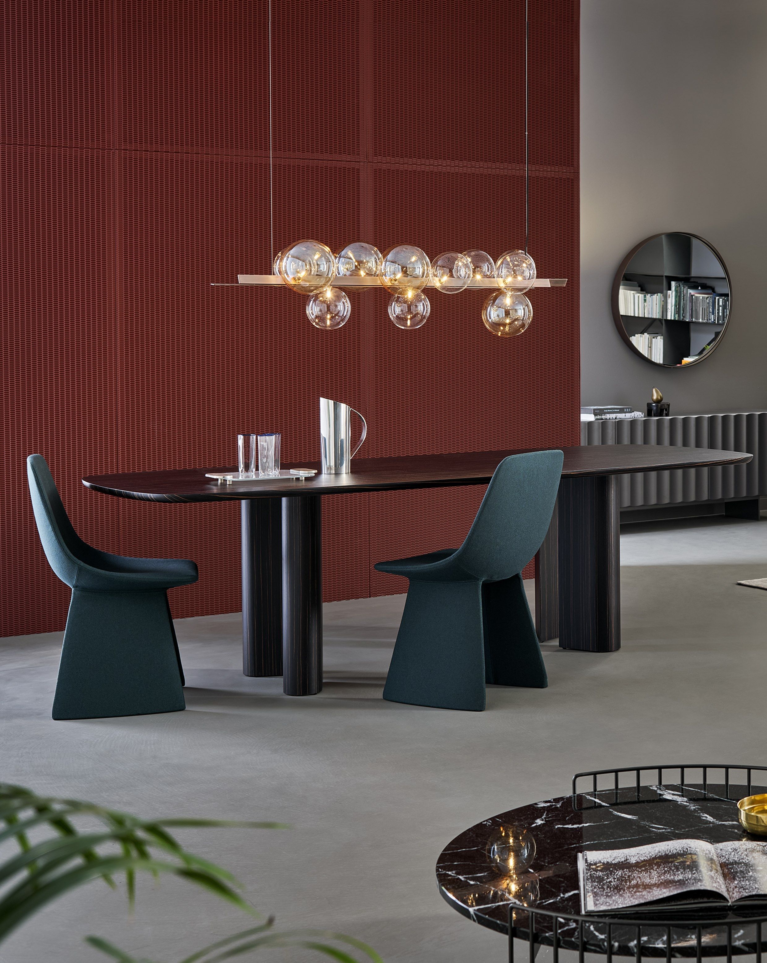 GEOMETRIC TABLE WOOD Barrel-shaped table By Bonaldo | design Alain Gilles