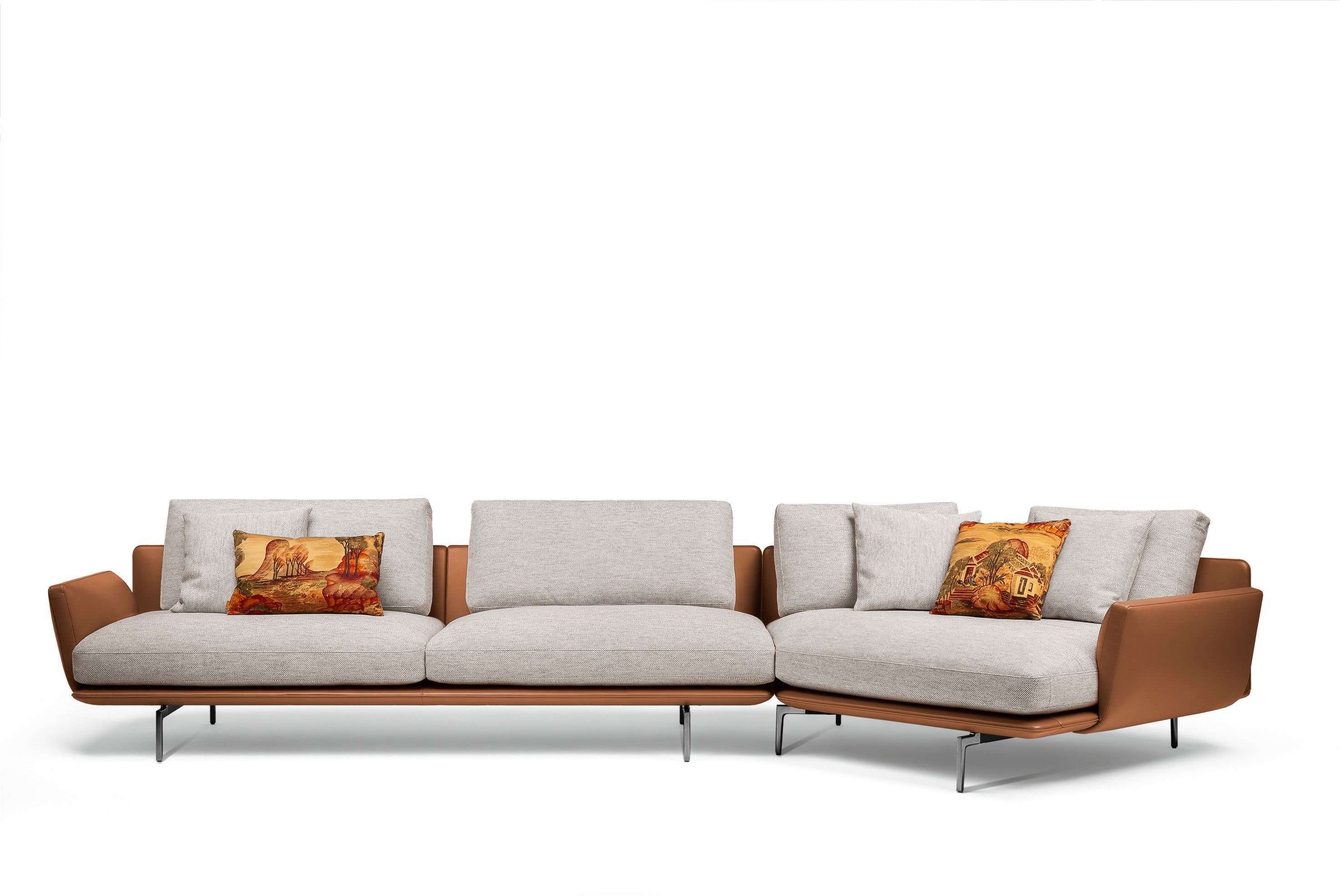 GET BACK Sectional leather and fabric sofa By Poltrona Frau | design ...