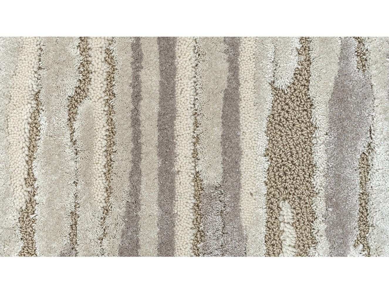 Rectangular botanical silk and wool rug GHENT By FRATO