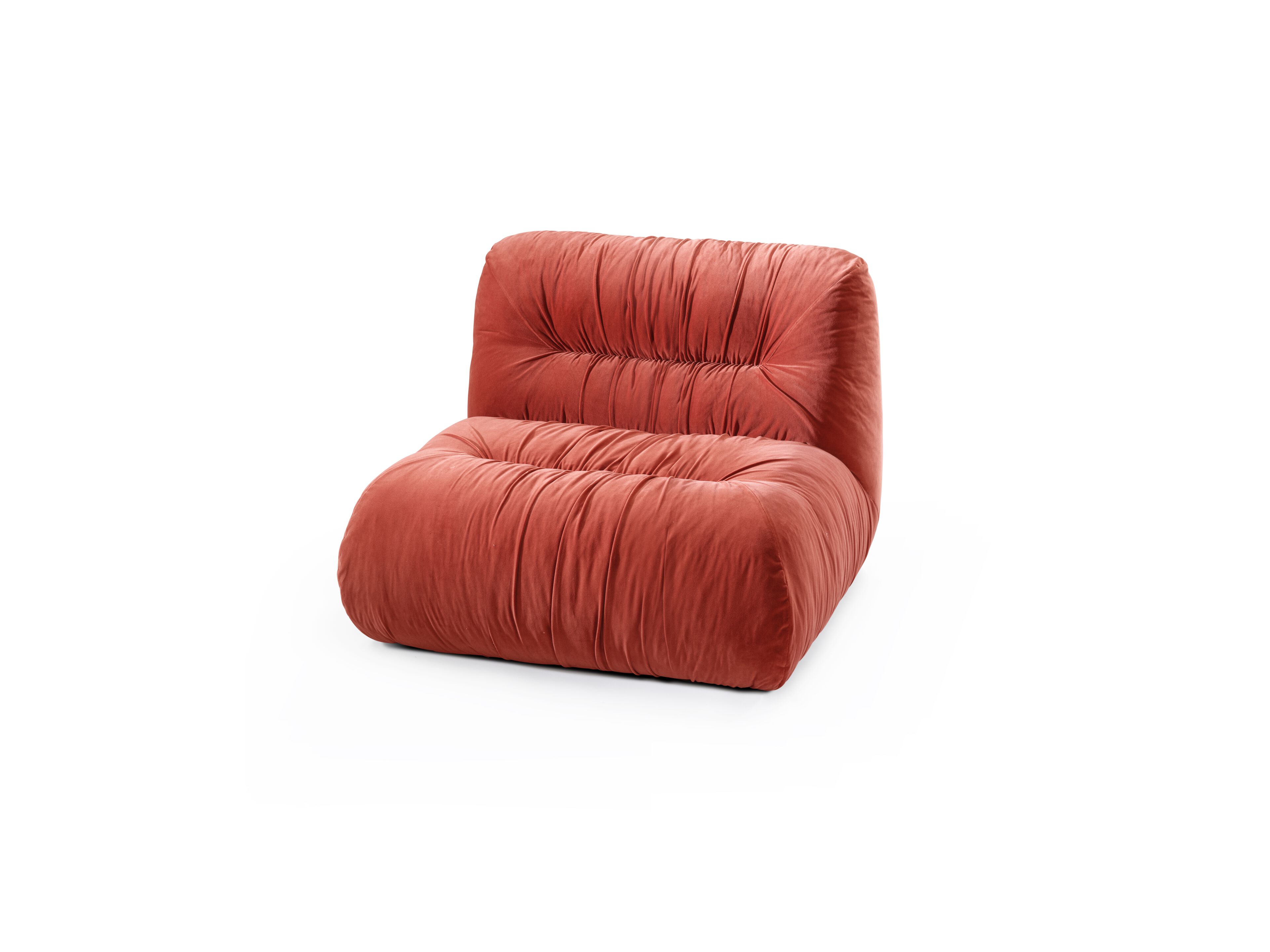 MAMBO Velvet armchair with armrests By GHIDINI1961