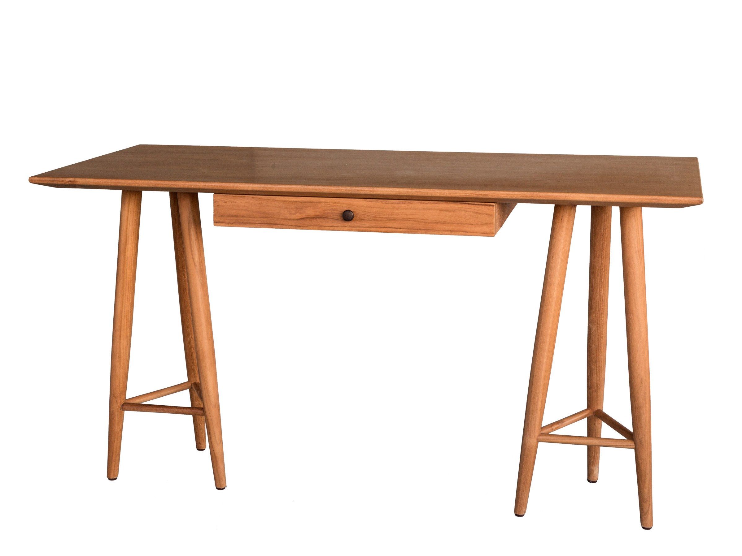 GIANNO | Rectangular writing desk Rectangular teak writing desk with ...