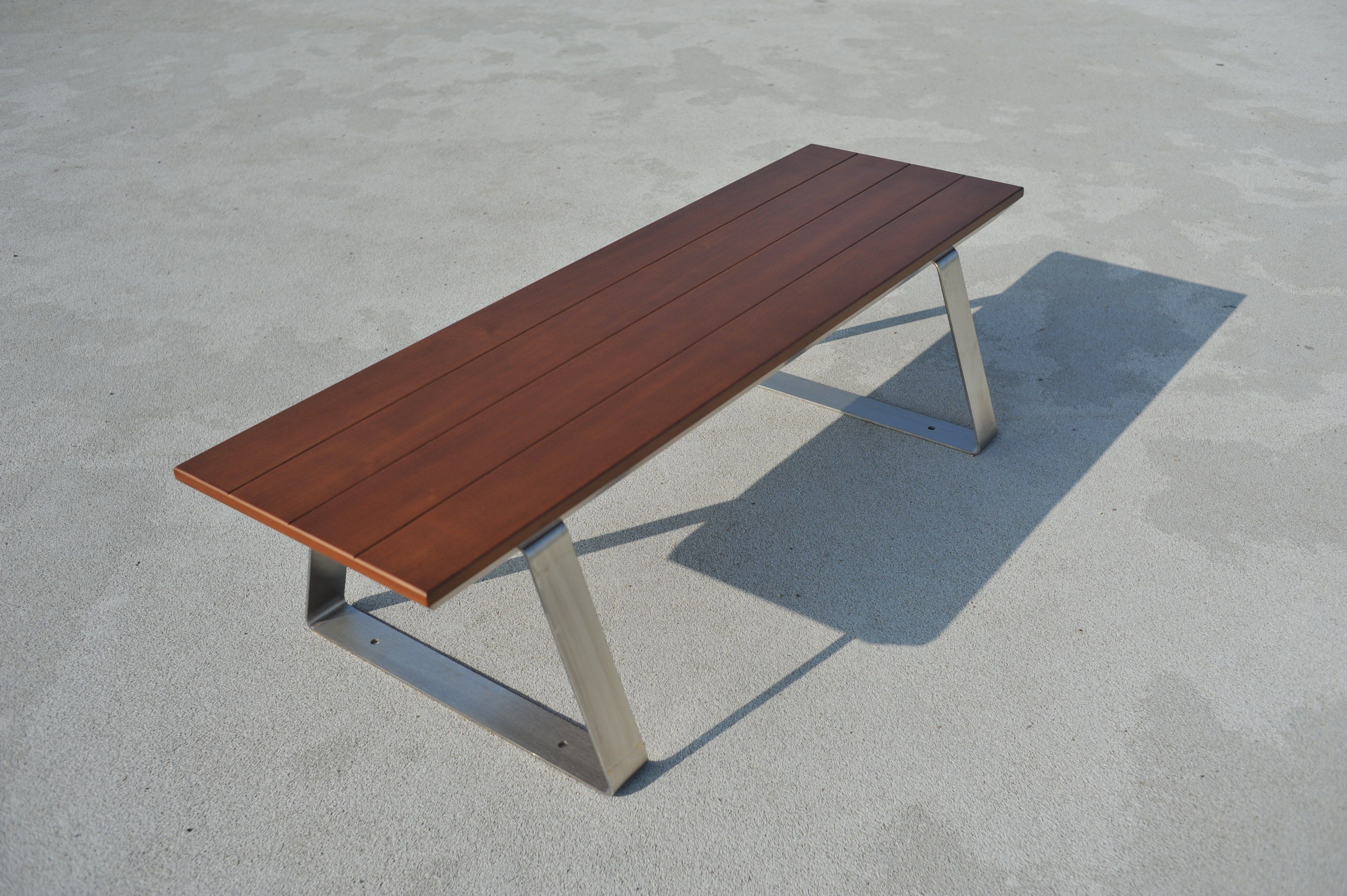 Backless wooden Bench GIO By LAB23 design GIBILLERO design