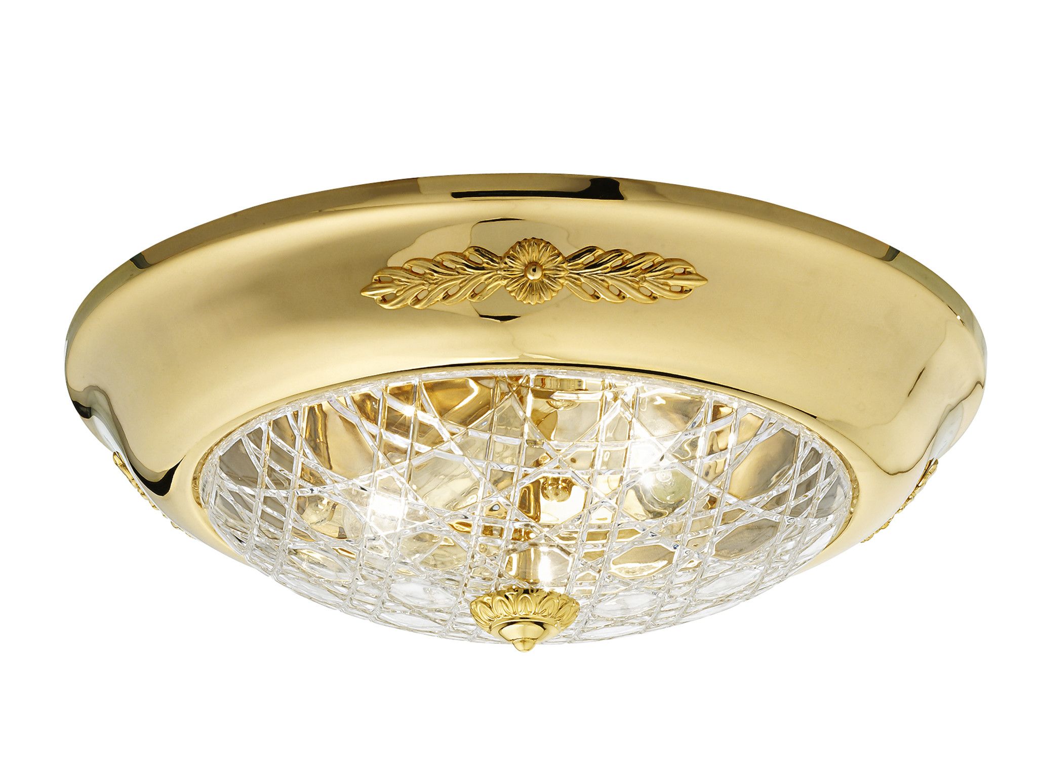 Gold plated ceiling light with crystal GIOTTO 1898/PLP-C By Possoni ...