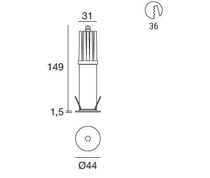 GIOTTO_R Recessed spotlight By Linea Light Group
