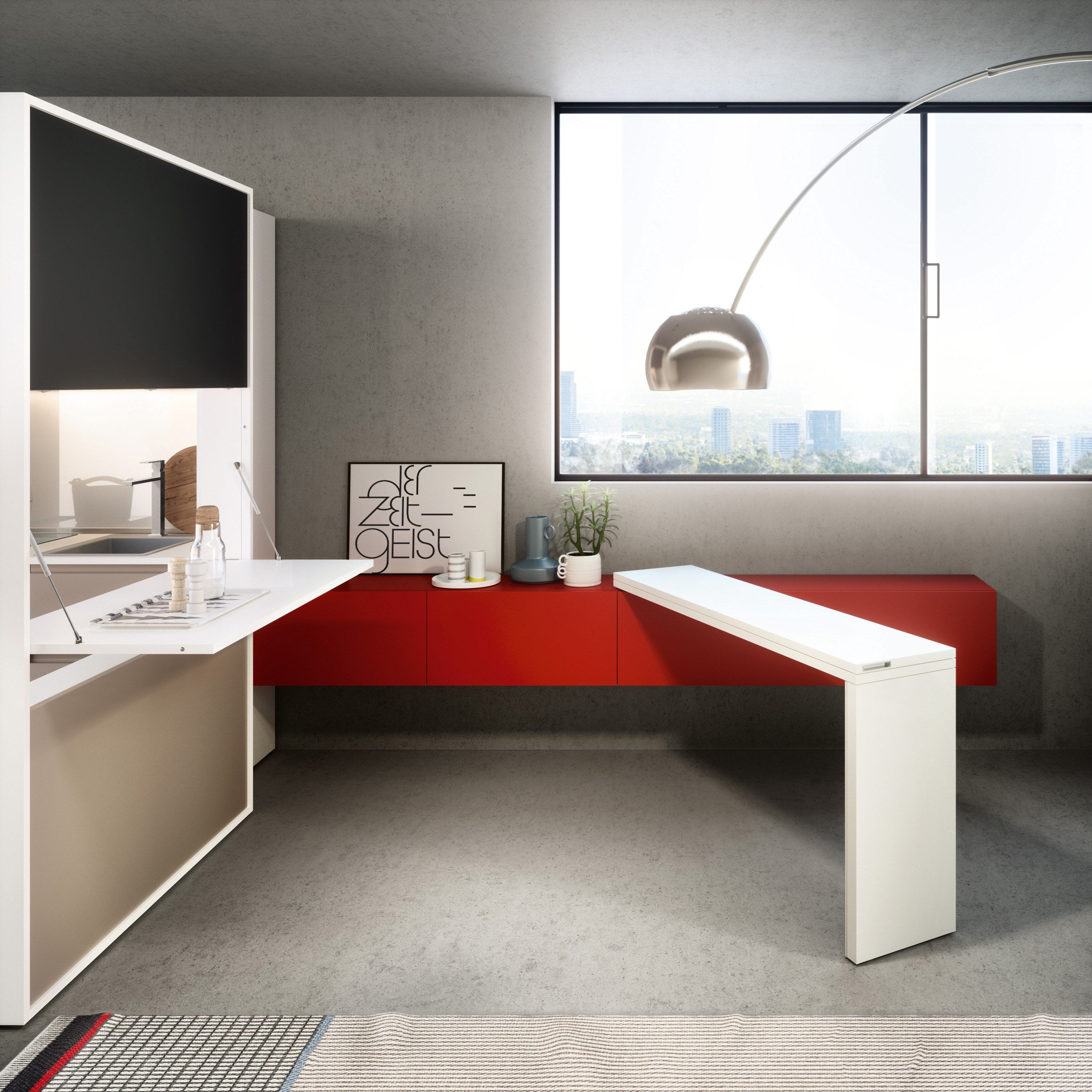 Extending rectangular table GIRÒ By CLEI