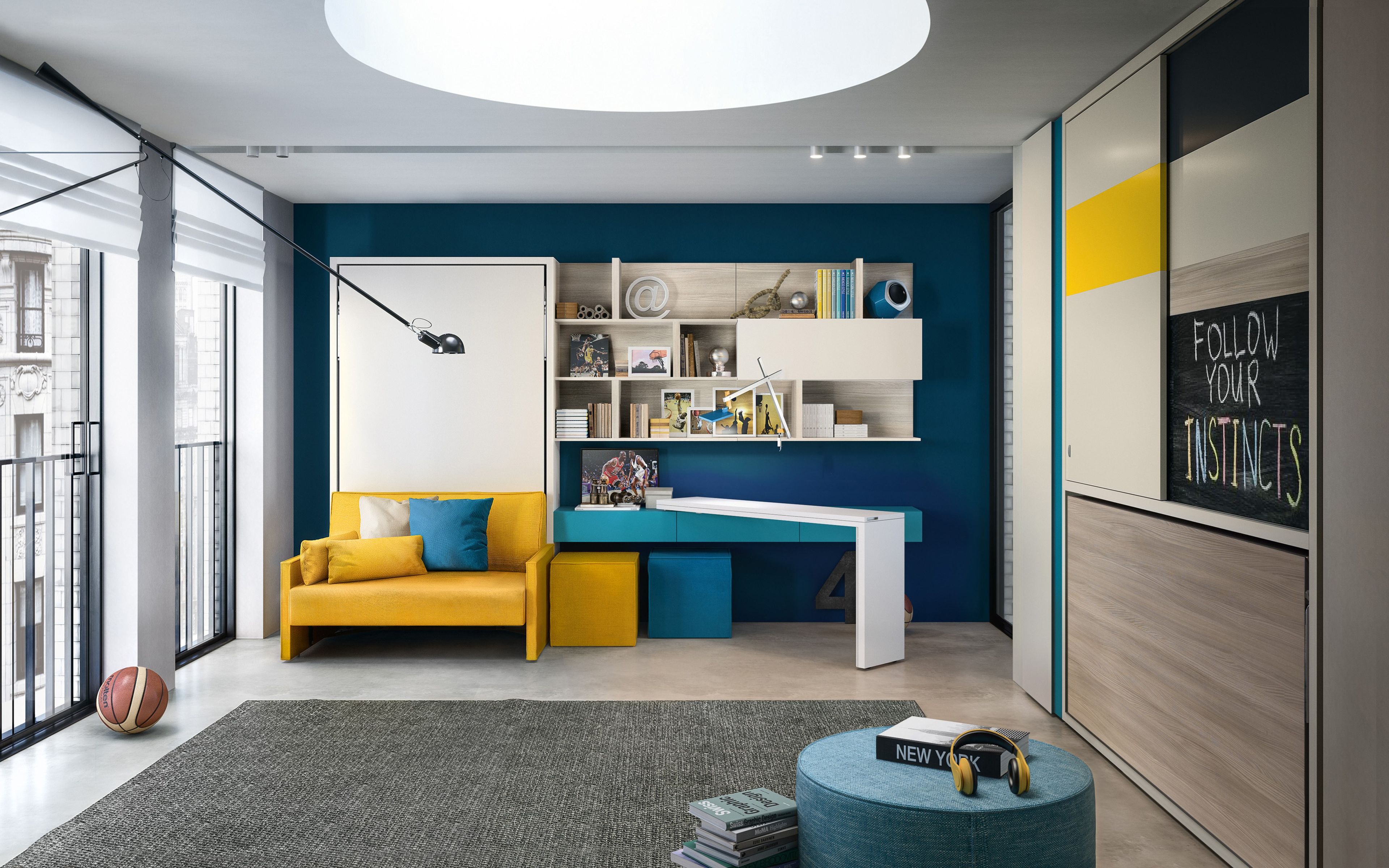 Extending rectangular table GIRÒ By CLEI