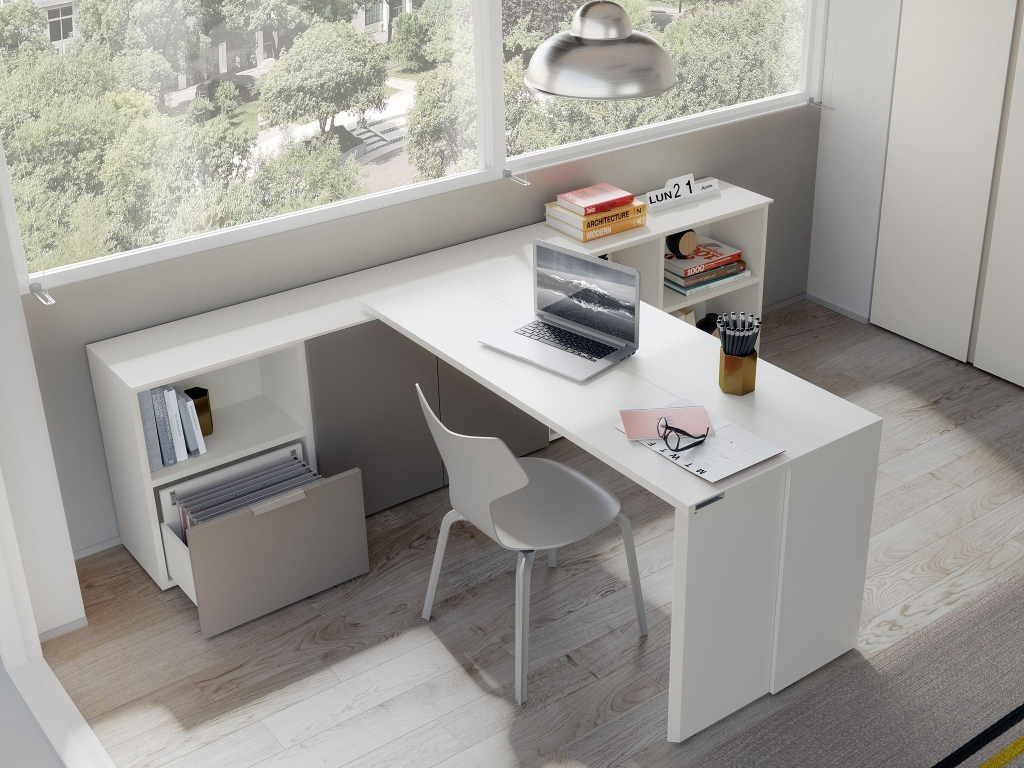 GIRÒ | Consolle allungabile Tavolo / consolle su elementi contenitore a ...