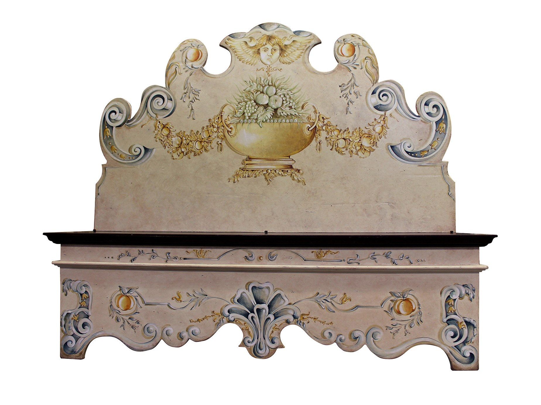 GISELLA | High-back bench Storage high-back wooden bench By Tiferno Mobili