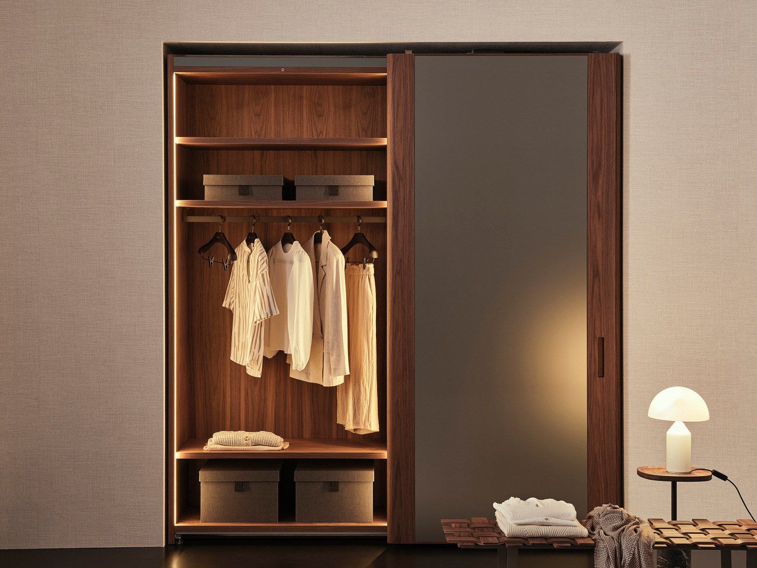 GLADKO Walnut wardrobe By Porada