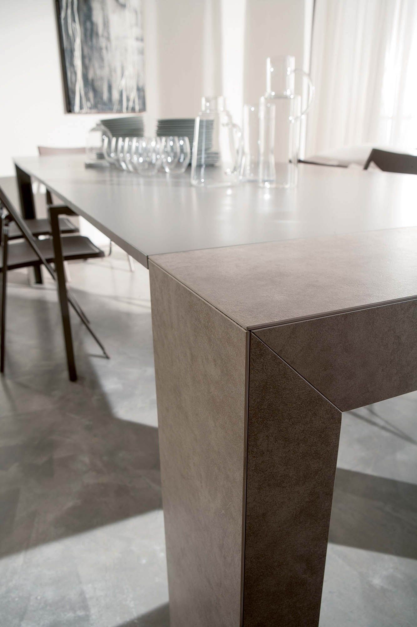 GLASS | Ceramic console table By Ozzio Italia design Marco Pozzoli