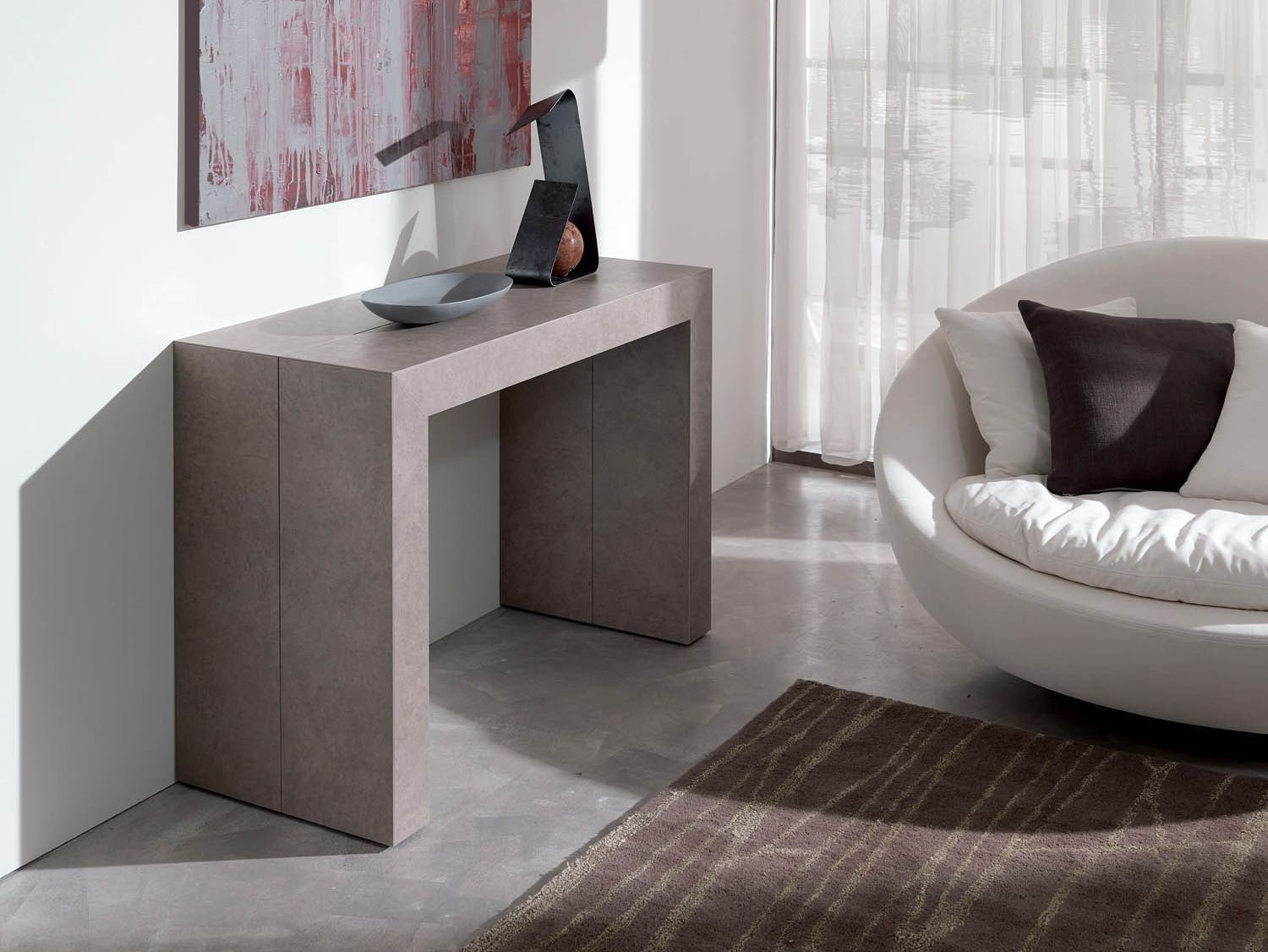 GLASS | Ceramic console table By Ozzio Italia design Marco Pozzoli
