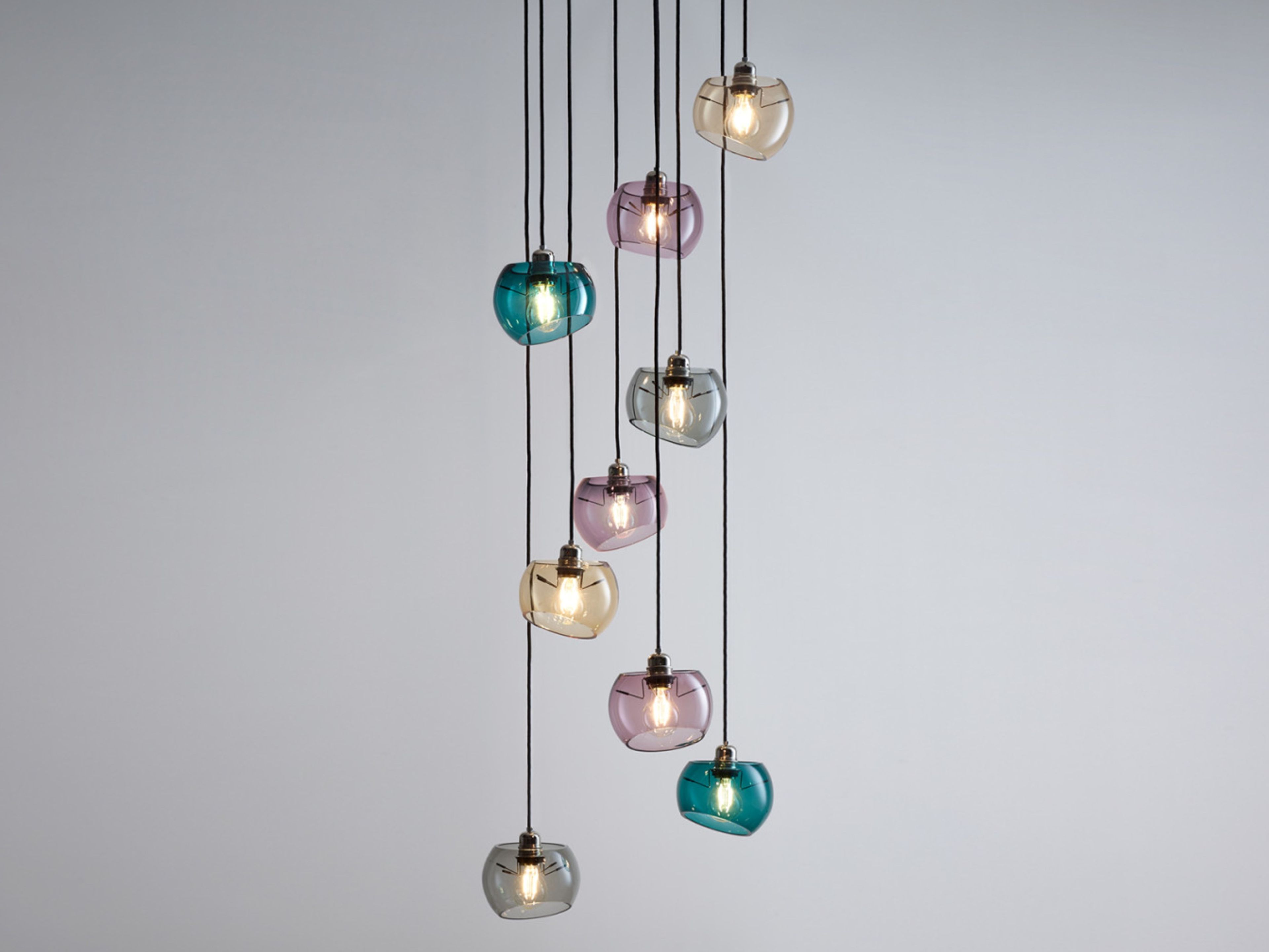 Blown glass pendant lamp GLASS MOONS 9 Glass Moons Collection By LICHT ...
