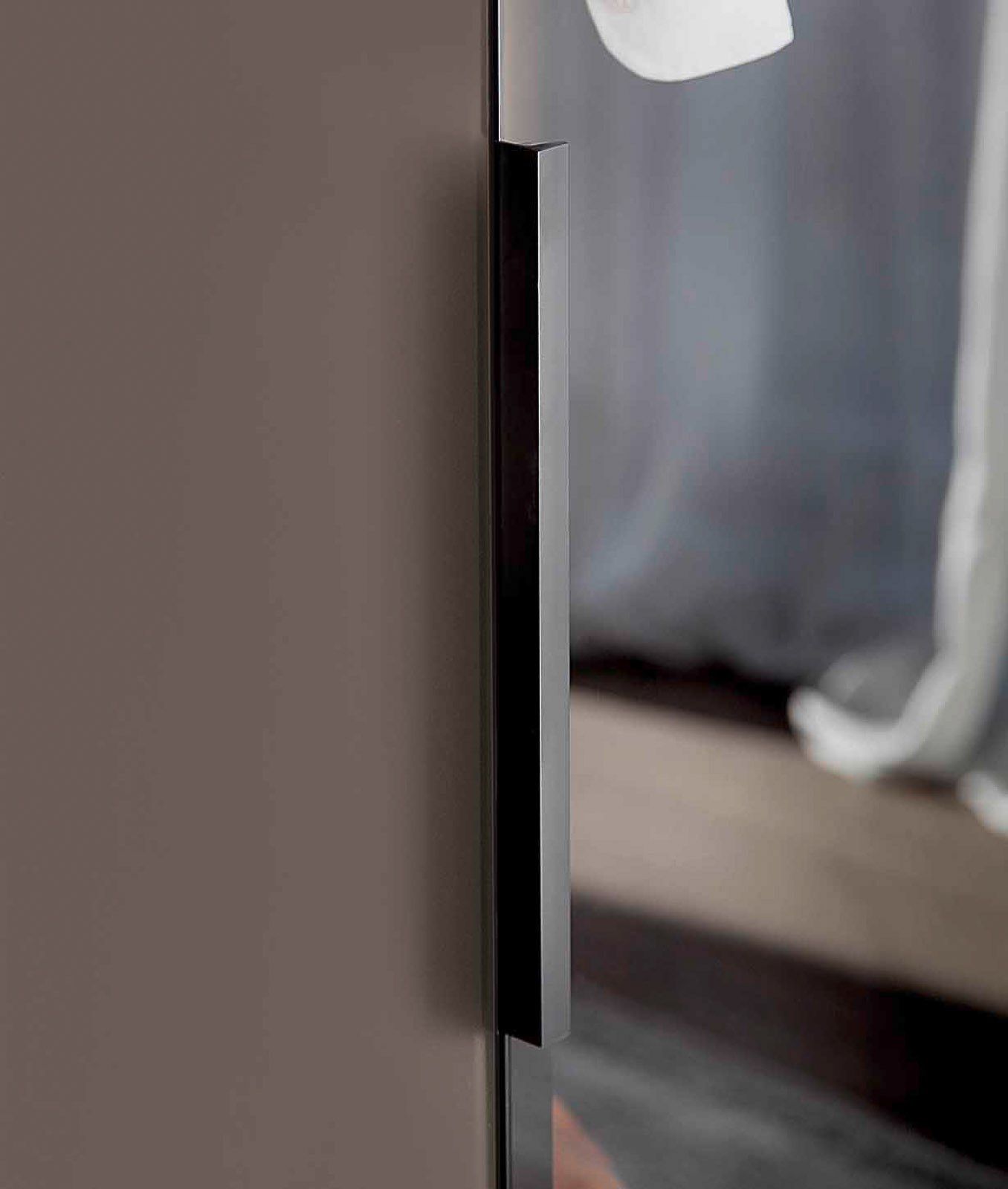 GLASS Glass and aluminium wardrobe By OLIVIERI