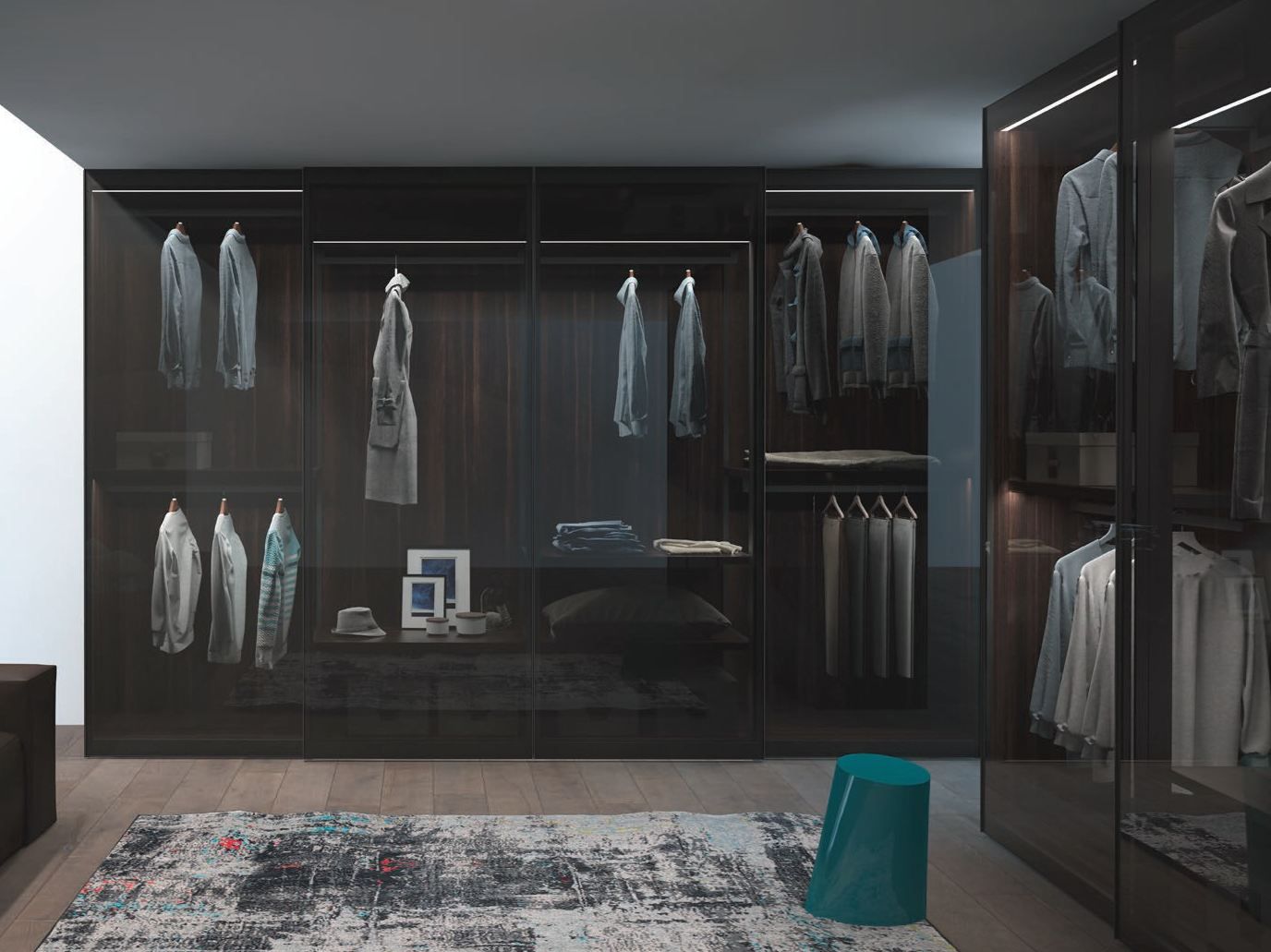 GLASS | Wardrobe with sliding doors By JESSE