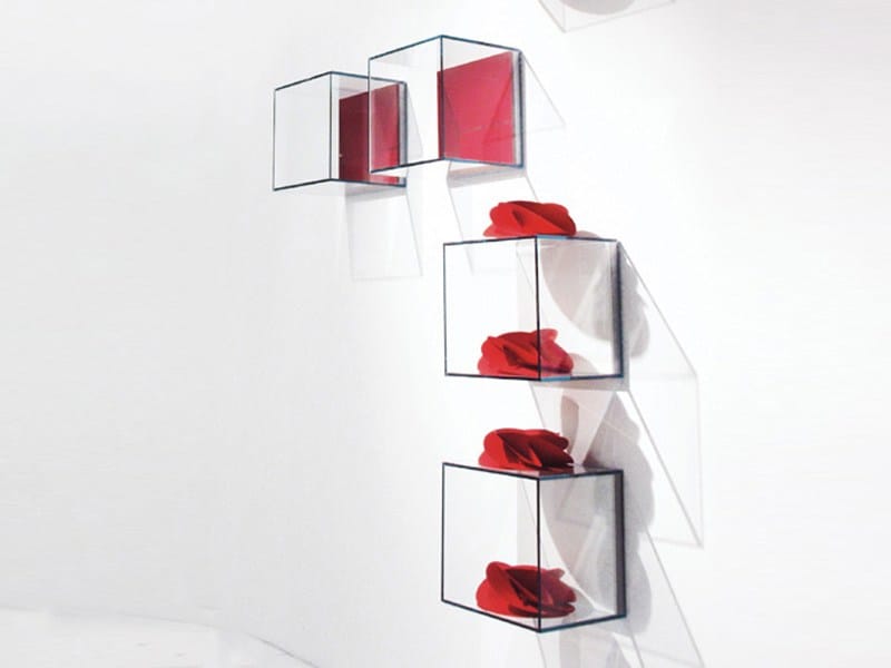 GLASSBOX Wall cabinet By EmmeBi | design Pietro Arosio