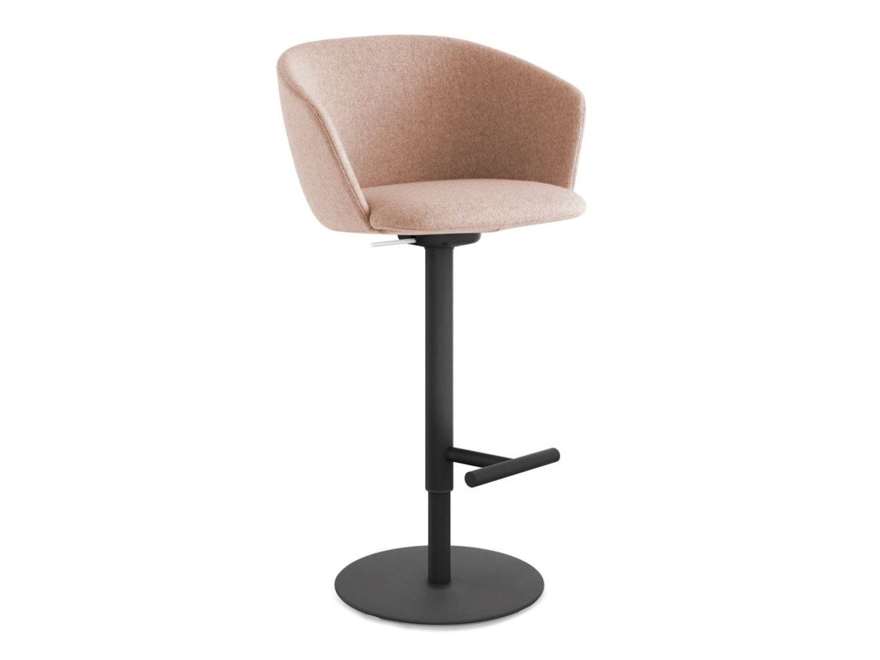 GLOVE | Height-adjustable stool Fabric stool height-adjustable with footrest By Lapalma