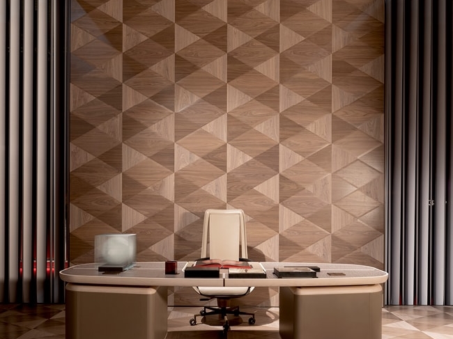 Walnut wall/floor tiles GODRON By Giorgetti