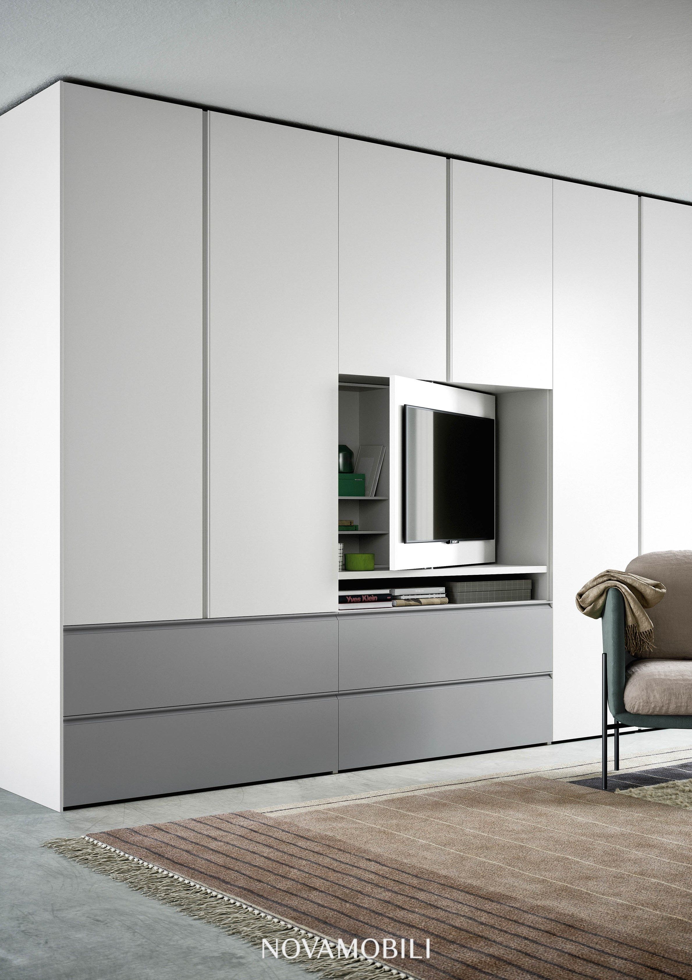 GOLA | Wardrobe with built-in TV By Novamobili